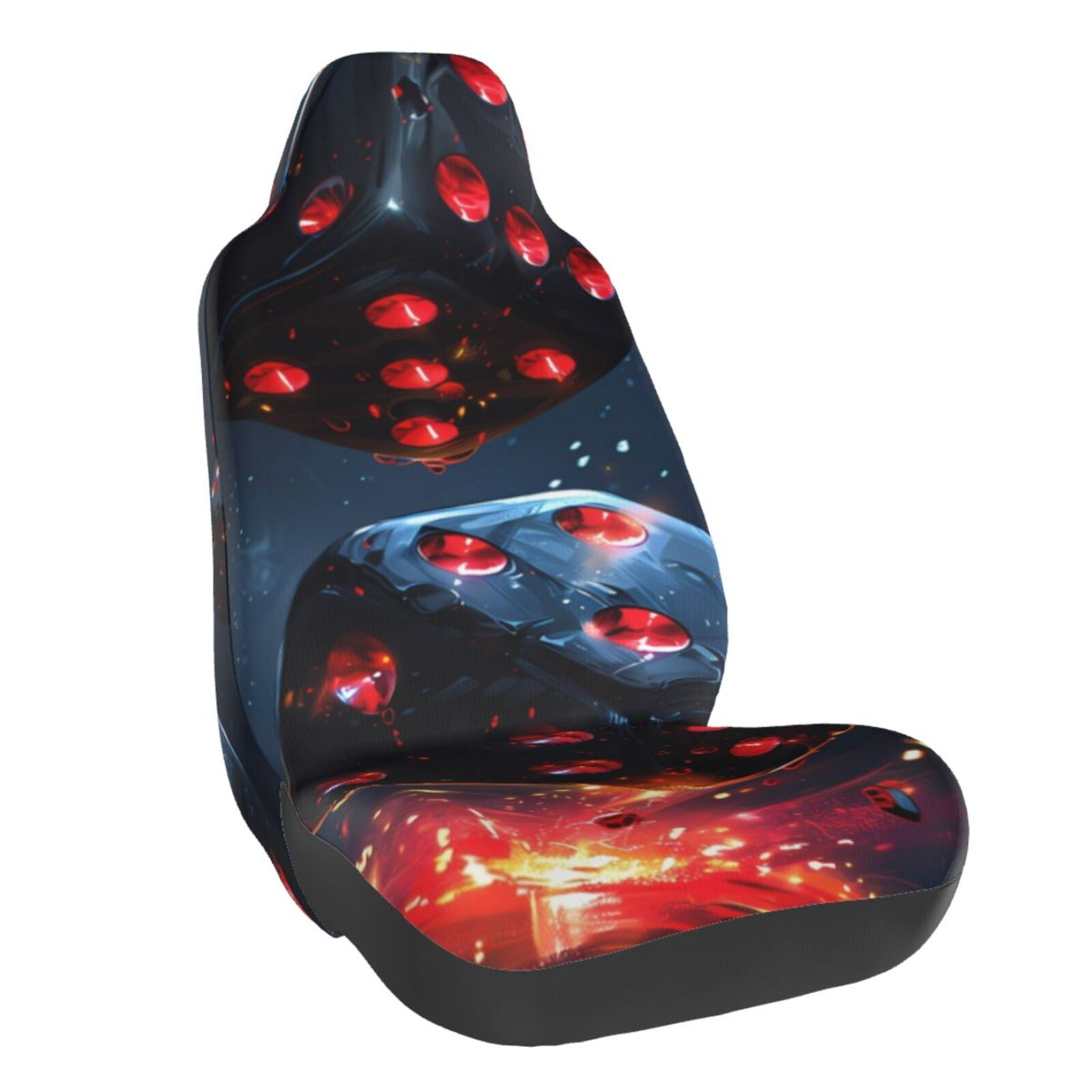 Vsdgher Cosmic Red Sparkle Dice for Automotive Seat Covers for Cars ...