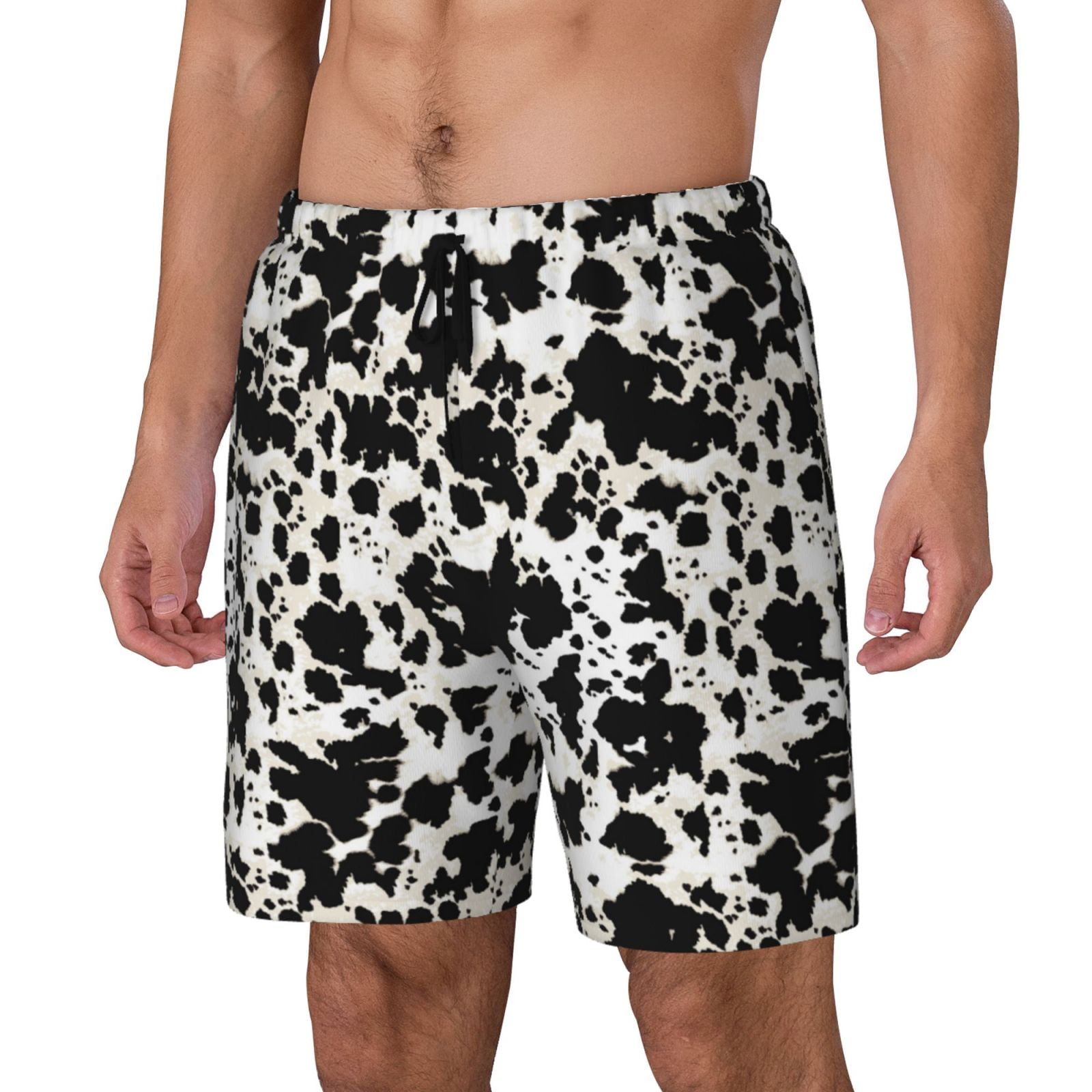 Vsdgher Cow Skin 1 for Mens Swim Trunks with Compression Liner Swim ...