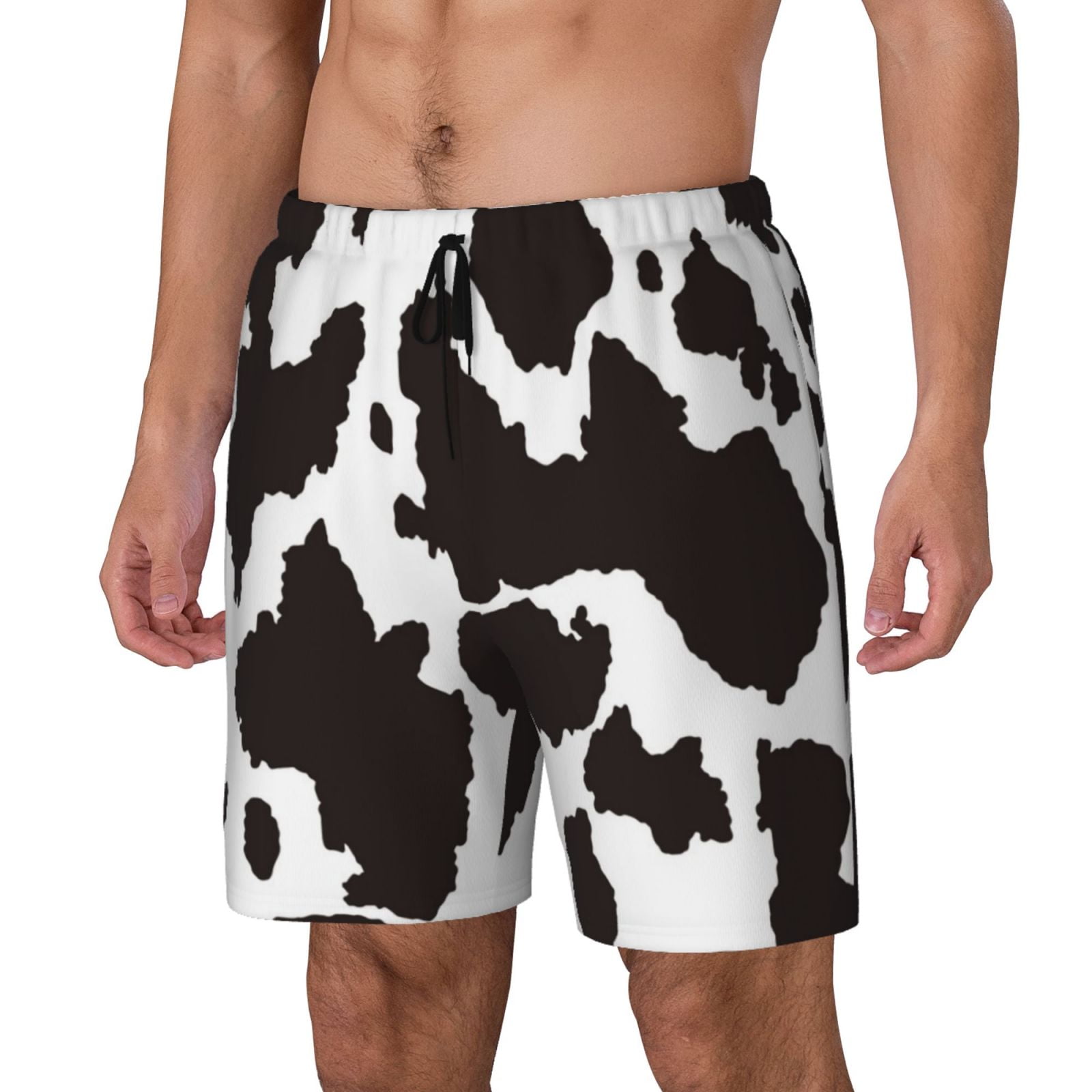 Vsdgher Cow Skin 2 for Mens Swim Trunks with Compression Liner Swim ...