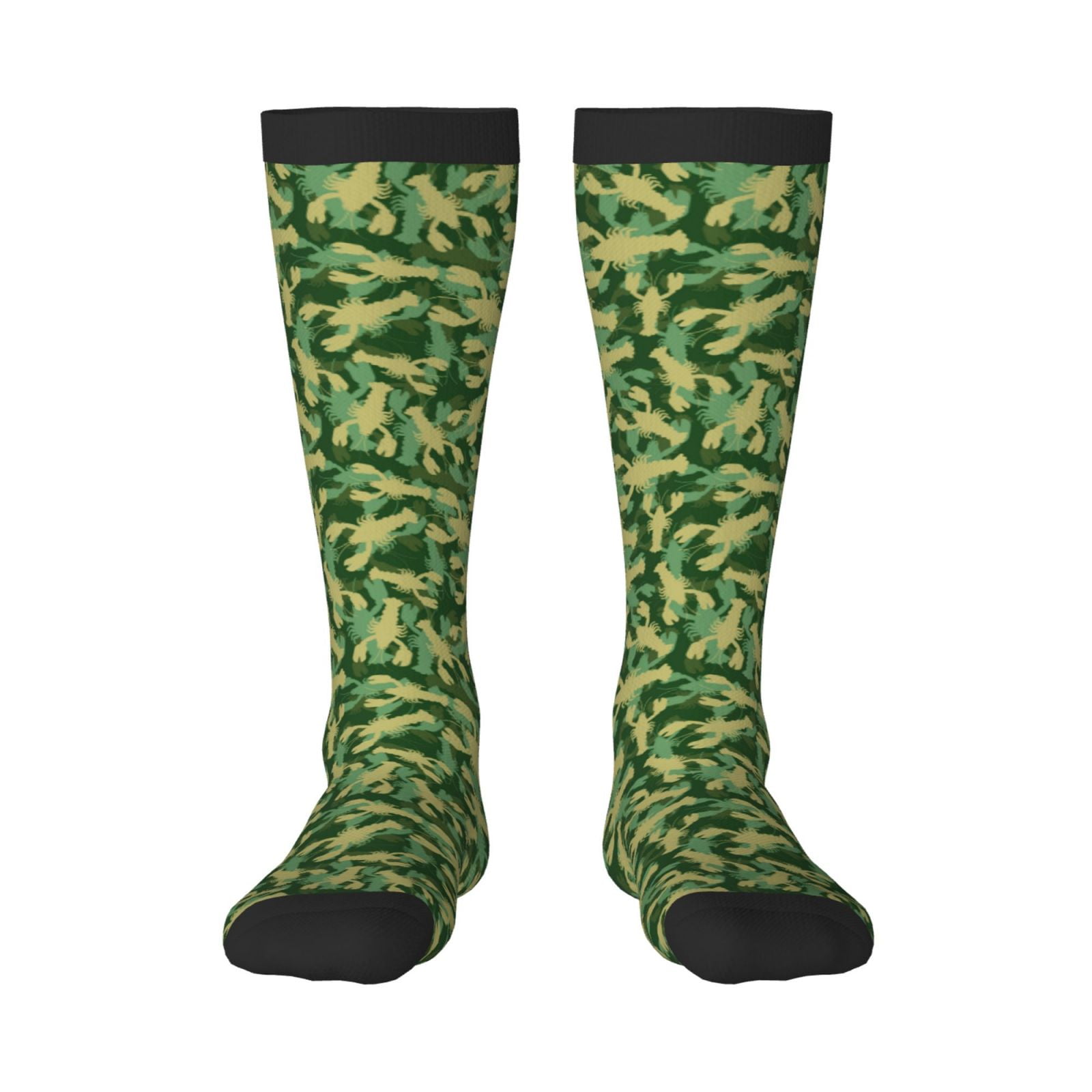 Vsdgher Crayfish Army Print Thigh High Socks Extra Long Stretchy Sock ...