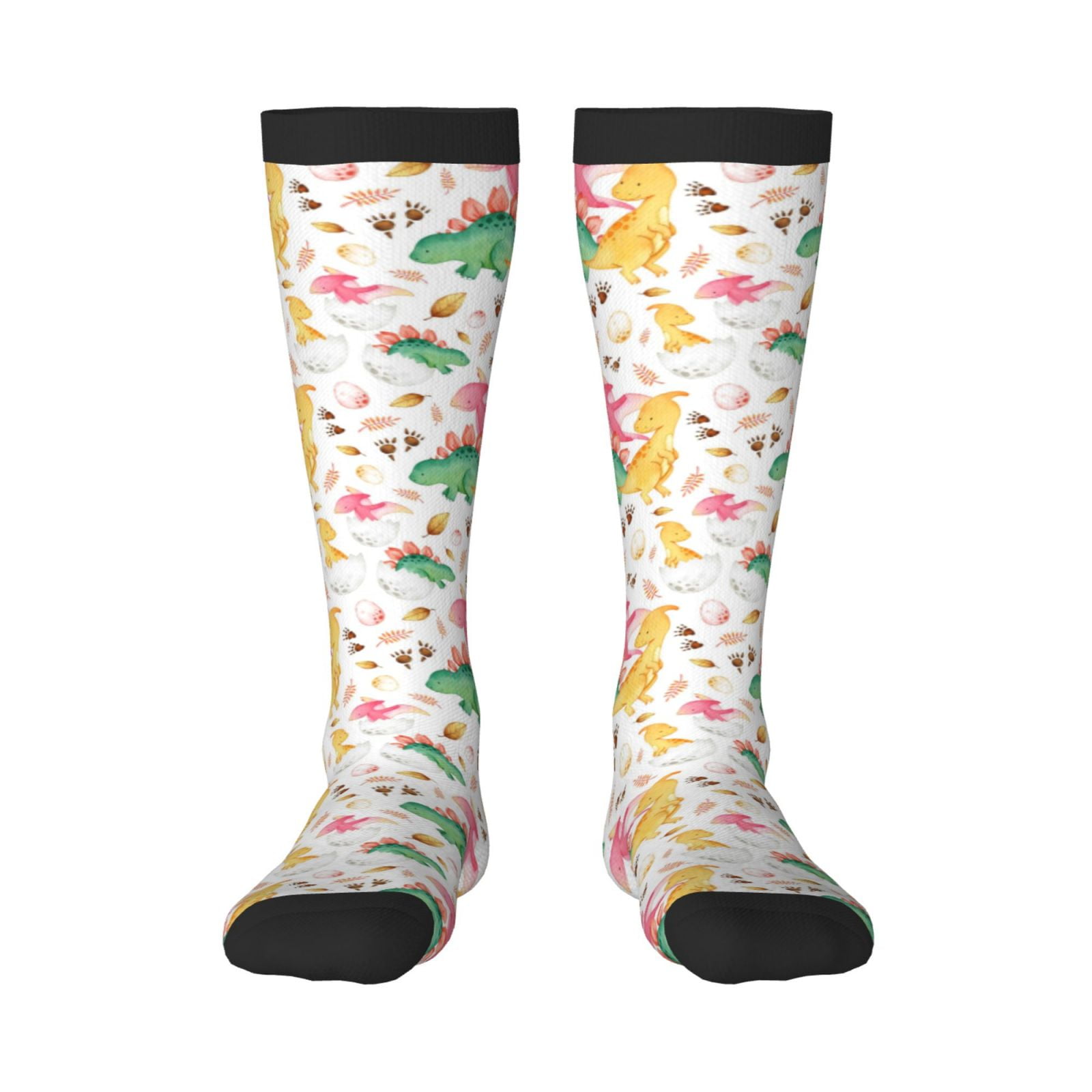 Vsdgher Cute Baby Dinosaurs Print Thigh High Socks Extra Long Stretchy ...