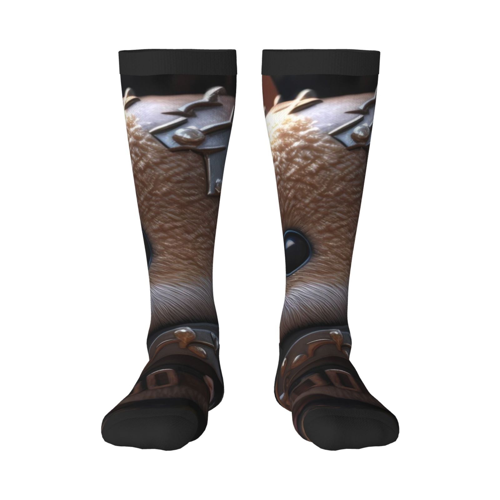 Vsdgher Cute Big-Eared Mouse Print Thigh High Socks Extra Long Stretchy ...