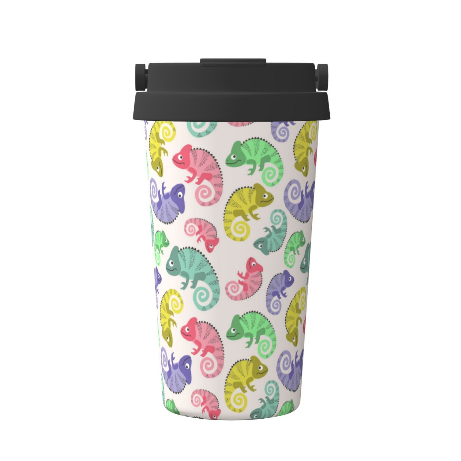 Vsdgher Cute Chameleons Coffee Mug Pobtable To Stainless Steel Coffee ...