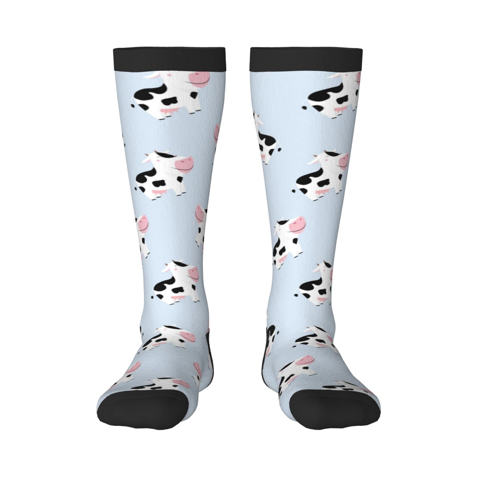 Vsdgher Cute Farm Cow Print Thigh High Socks Extra Long Stretchy Sock ...