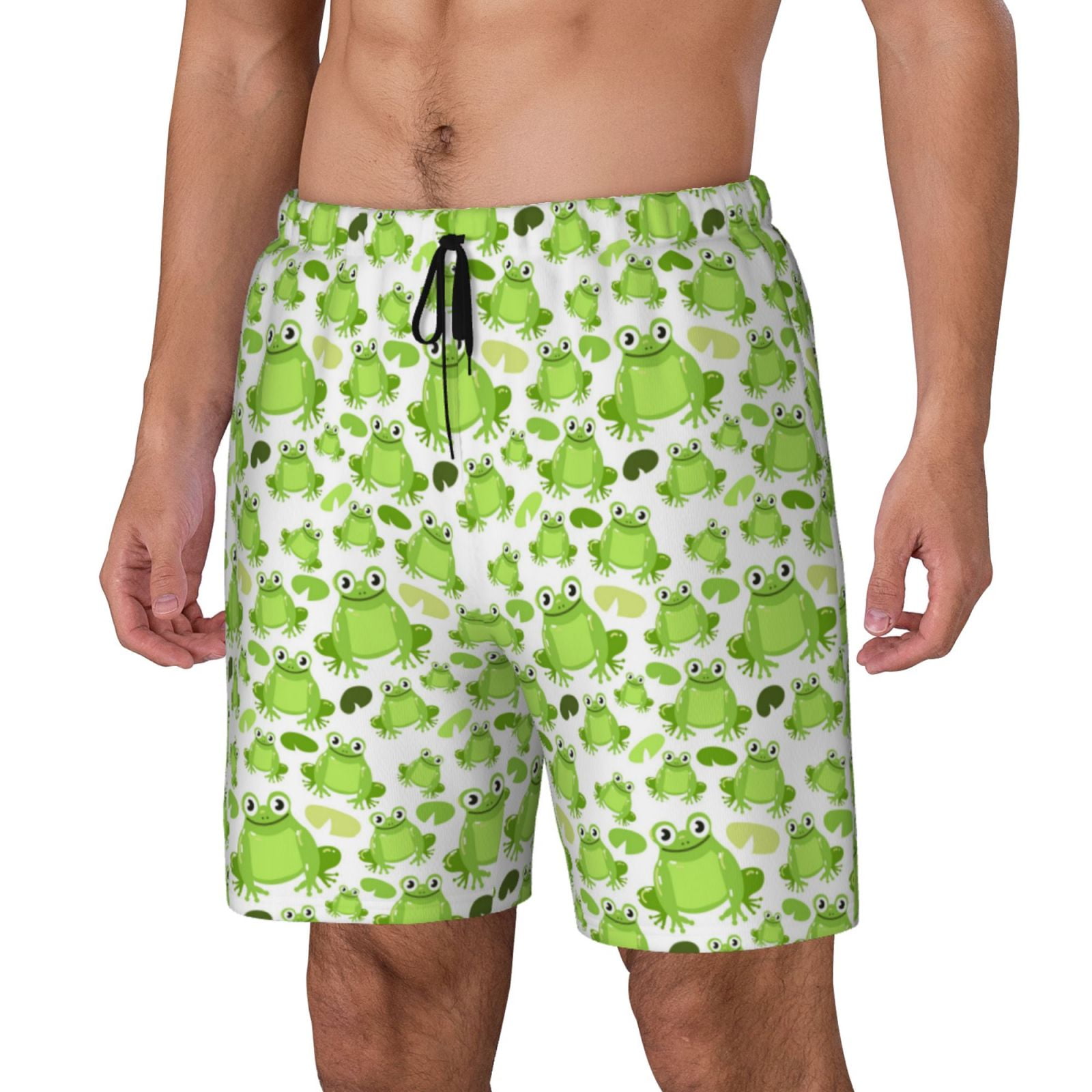Vsdgher Cute Frogs for Mens Swim Trunks with Compression Liner Swim ...
