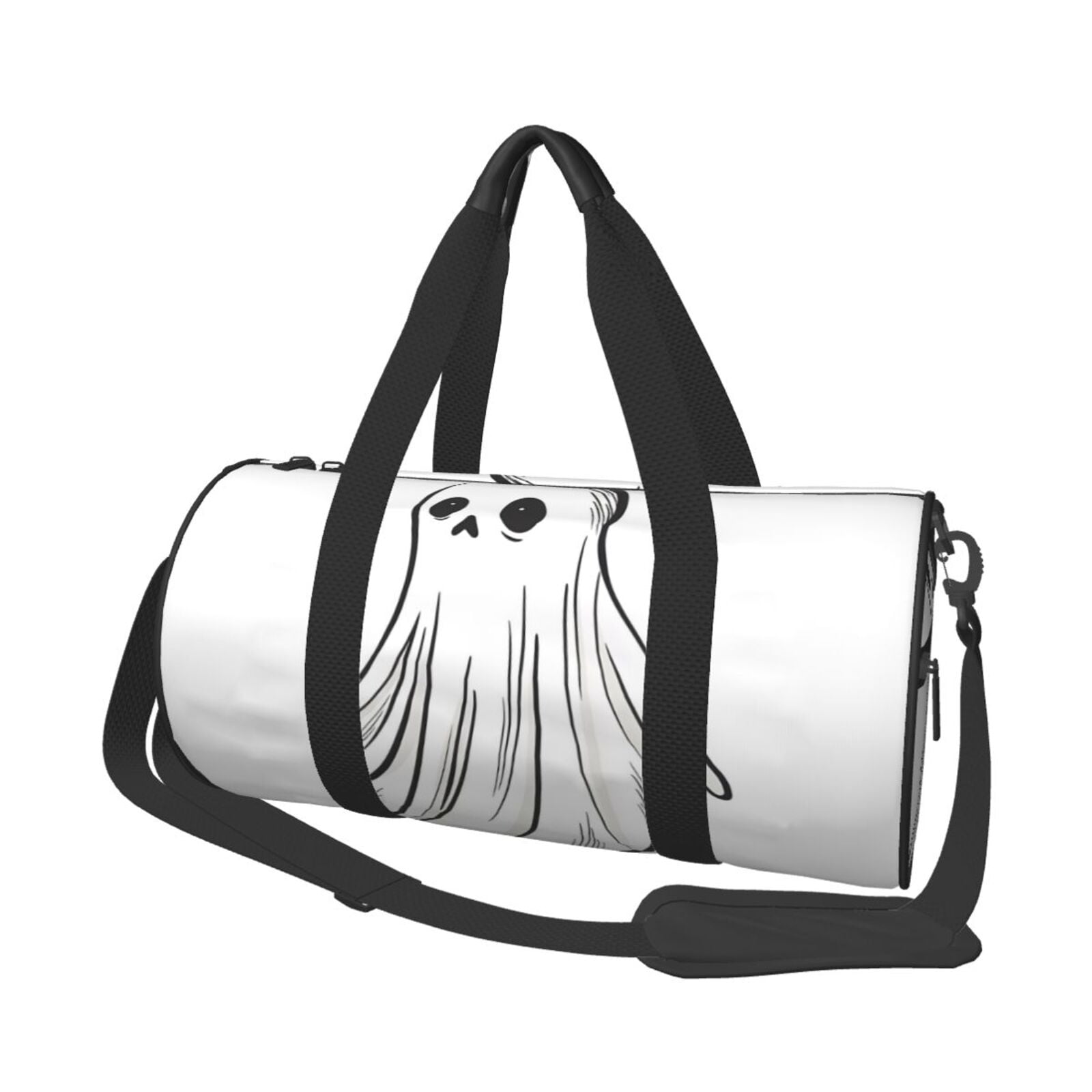 Vsdgher Cute Ghost Simple Drawing 45L Foldable Duffel Bag, Sports Gym ...