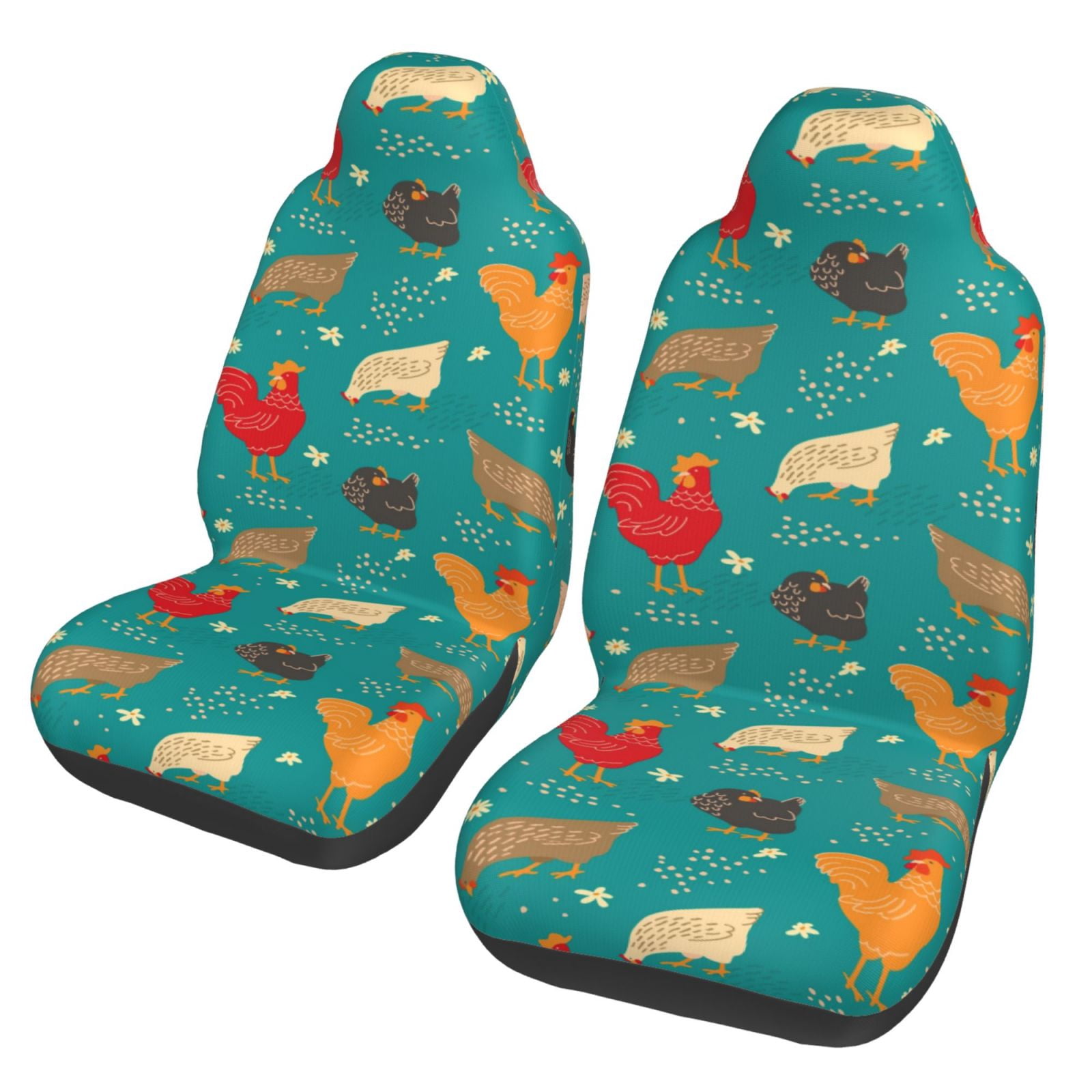 Vsdgher Cute Hens And Rooster Automotive Seat Covers for Cars Trucks ...