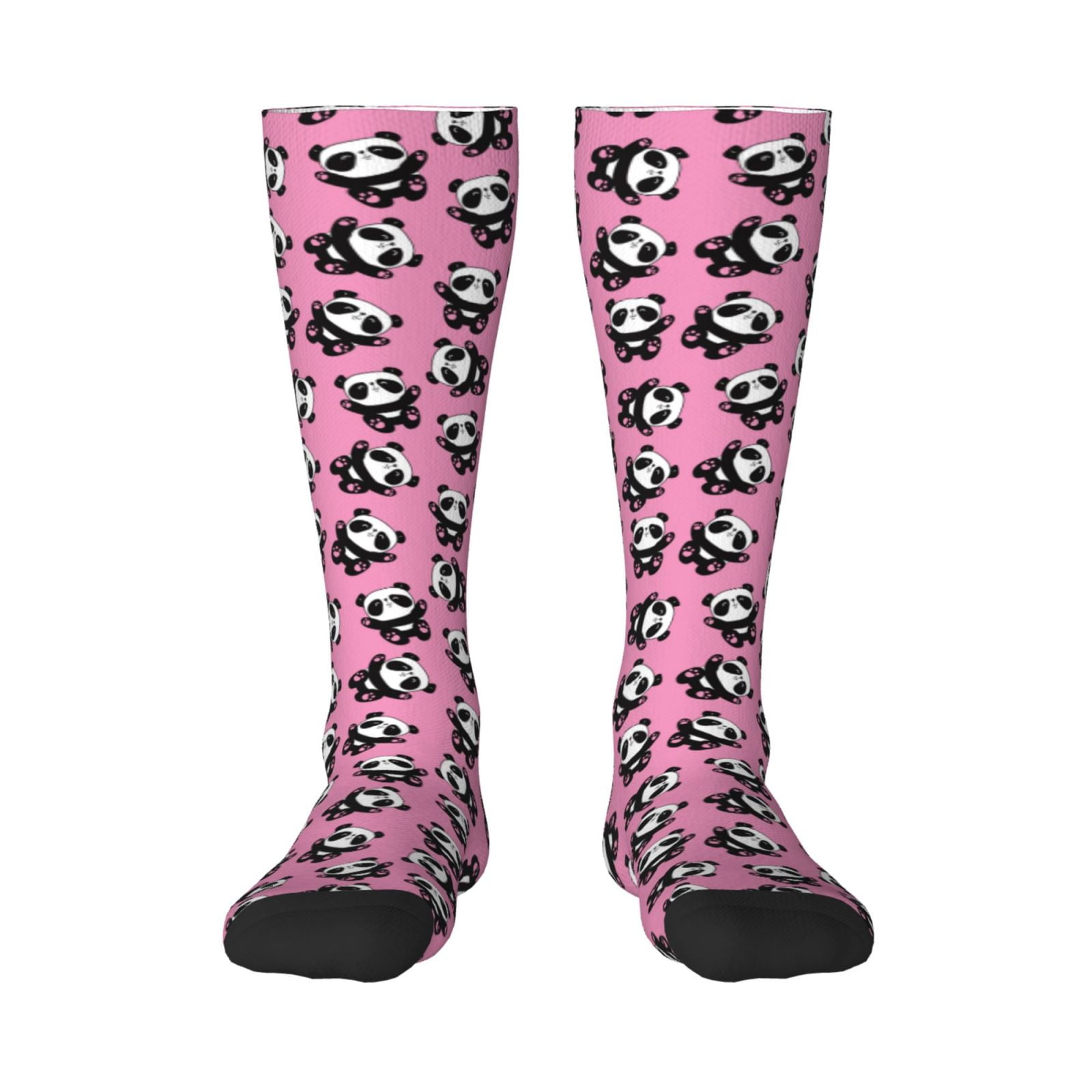 Vsdgher Cute Panda Print Thigh High Socks Extra Long Stretchy Sock ...