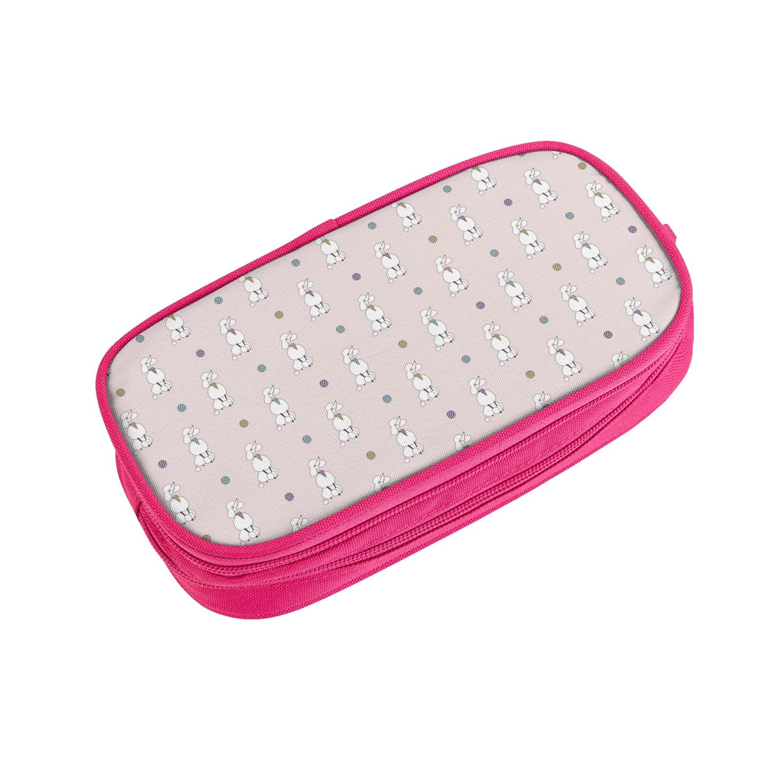Vsdgher Cute Poodle Dog Print Large Capacity Pencil Case Pouch with ...