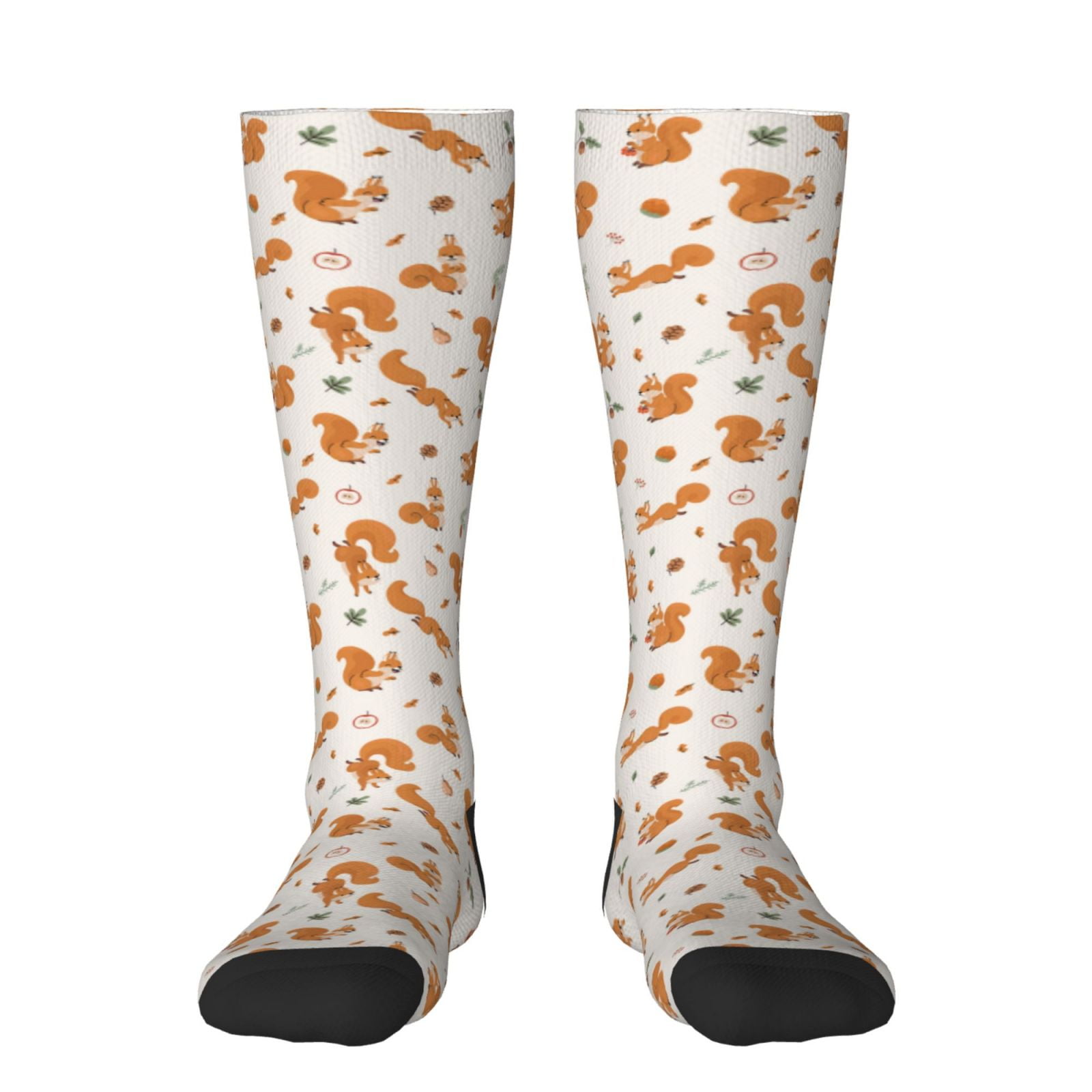 Vsdgher Cute Squirrel Fall Print Thigh High Socks Extra Long Stretchy Sock Women Over Knee High ...