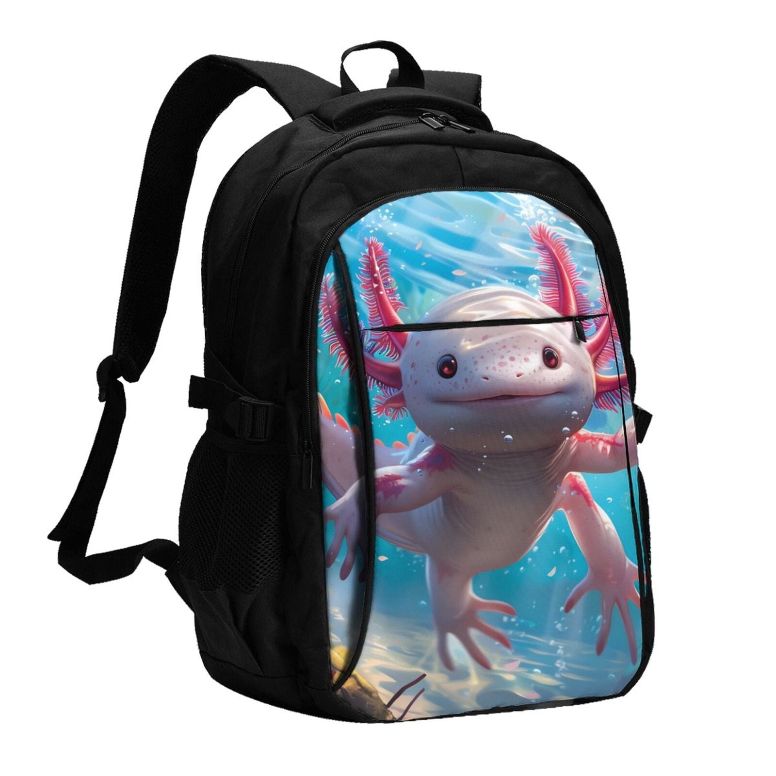 Vsdgher Cute Underwater Axolotl Print Travel Laptop Backpack, Laptops ...