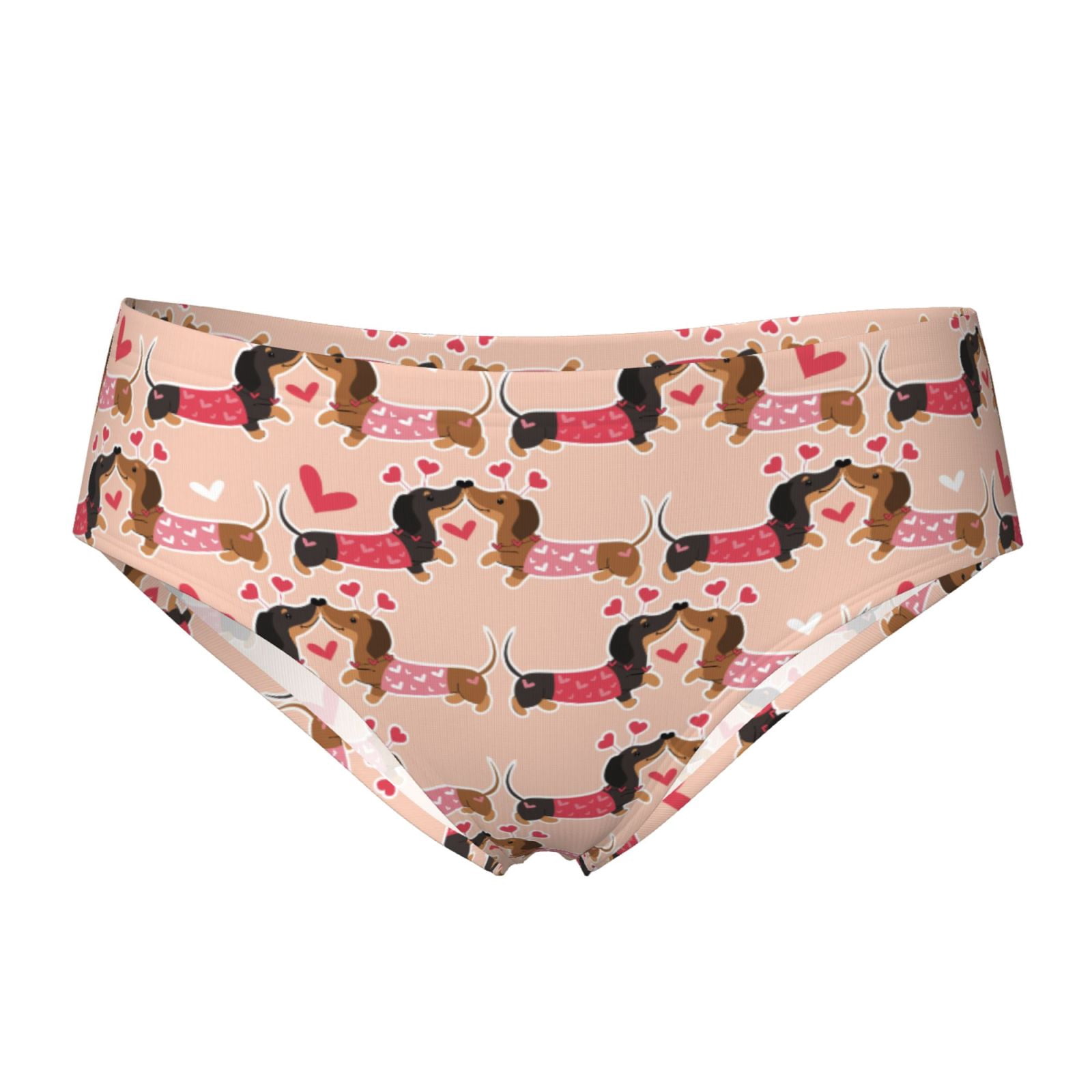 Vsdgher Dachshund Couple Pattern Women's Underwear Low Waisted Full ...