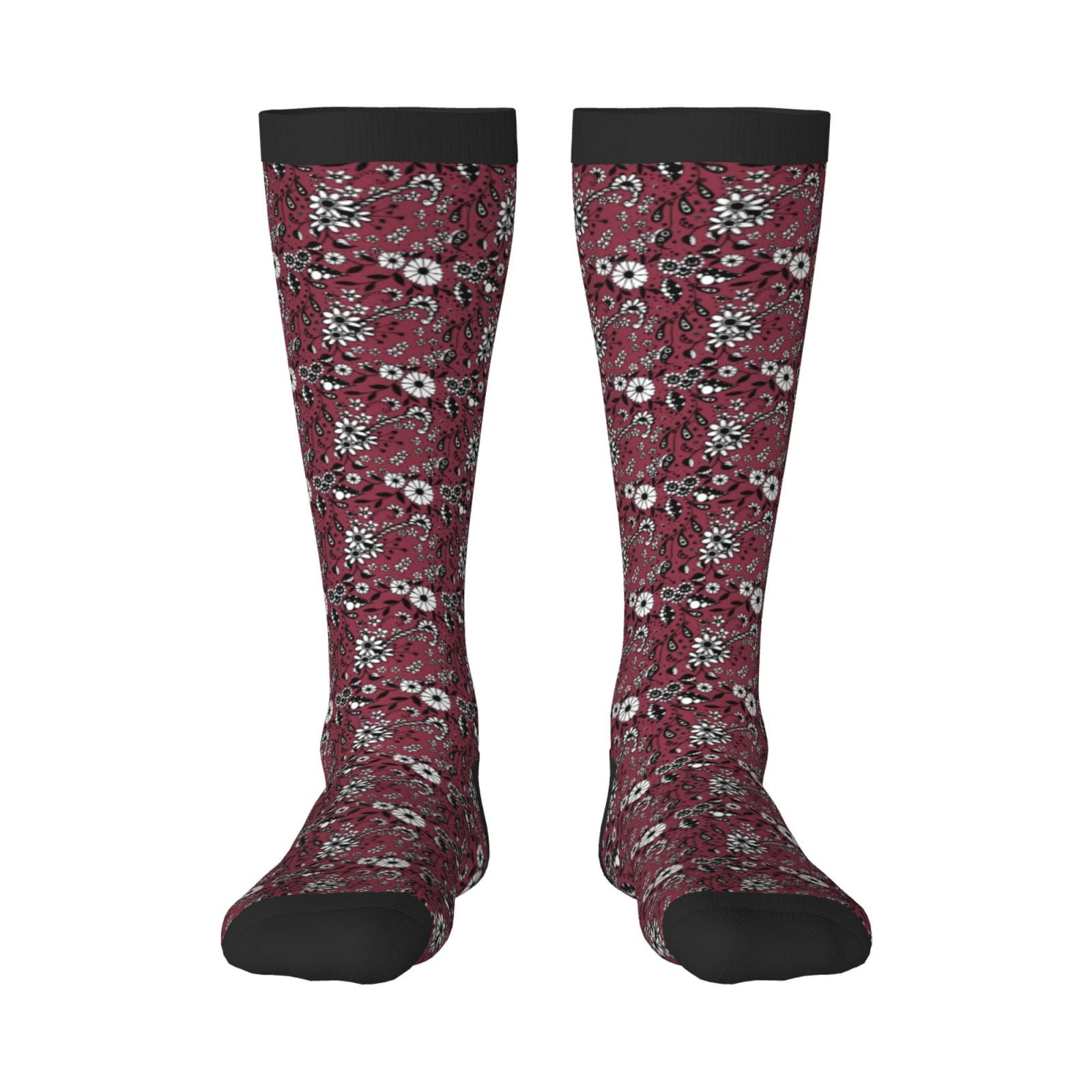 Vsdgher Daisies Flowers Print Thigh High Socks Extra Long Stretchy Sock ...