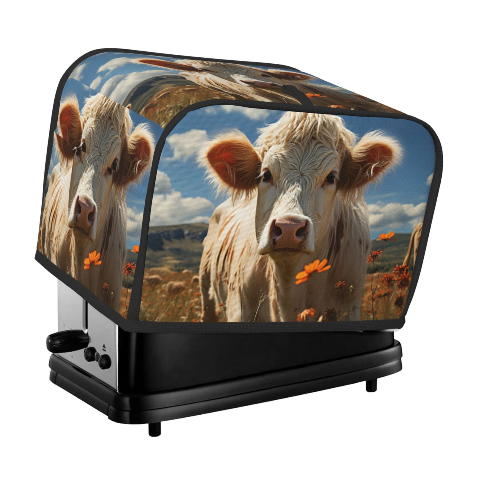 Vsdgher Daisy Meadow Cow 2 Slice Toaster Cover, Appliance Covers ...
