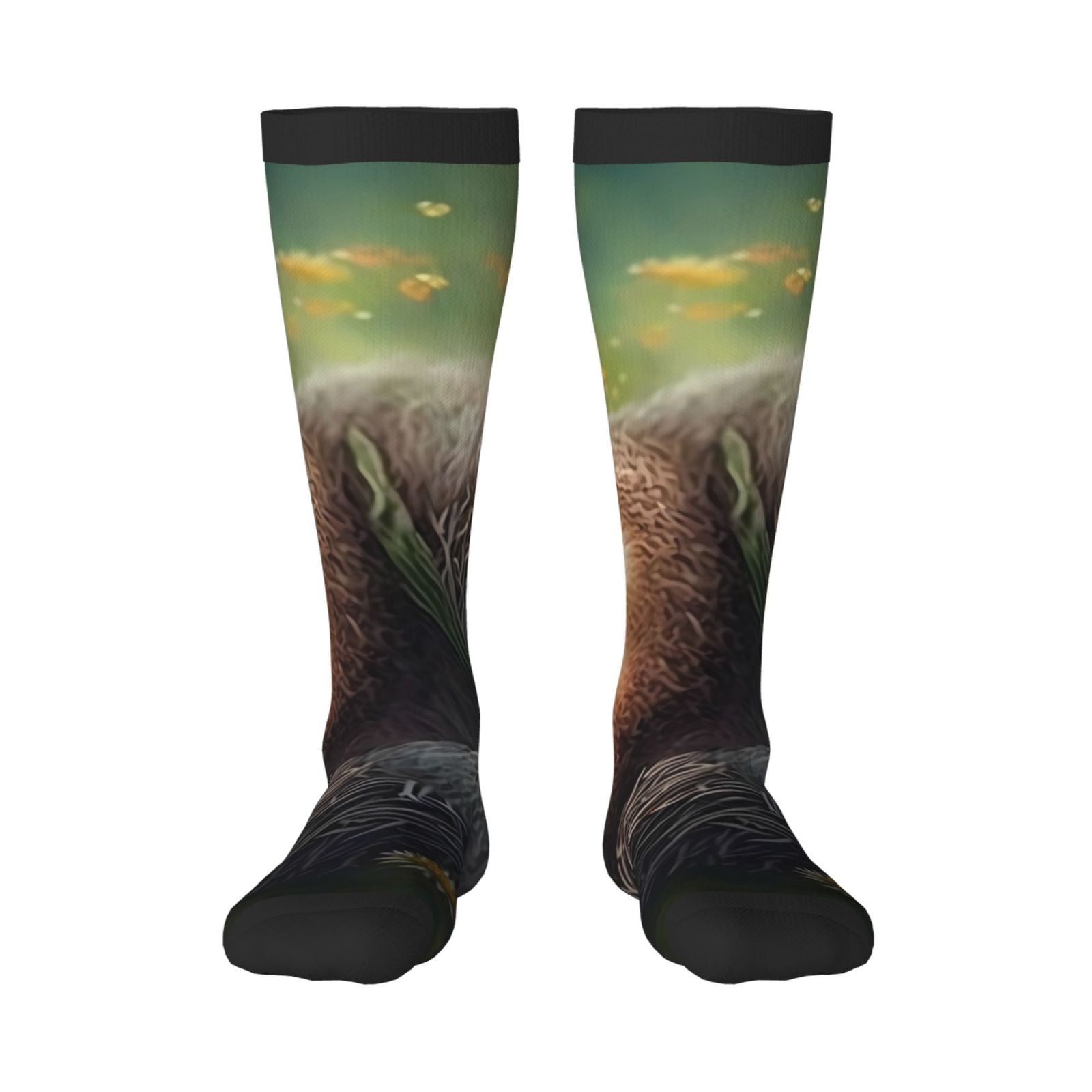 Vsdgher Daisy Sleeping Sloth Print Thigh High Socks Extra Long Stretchy ...
