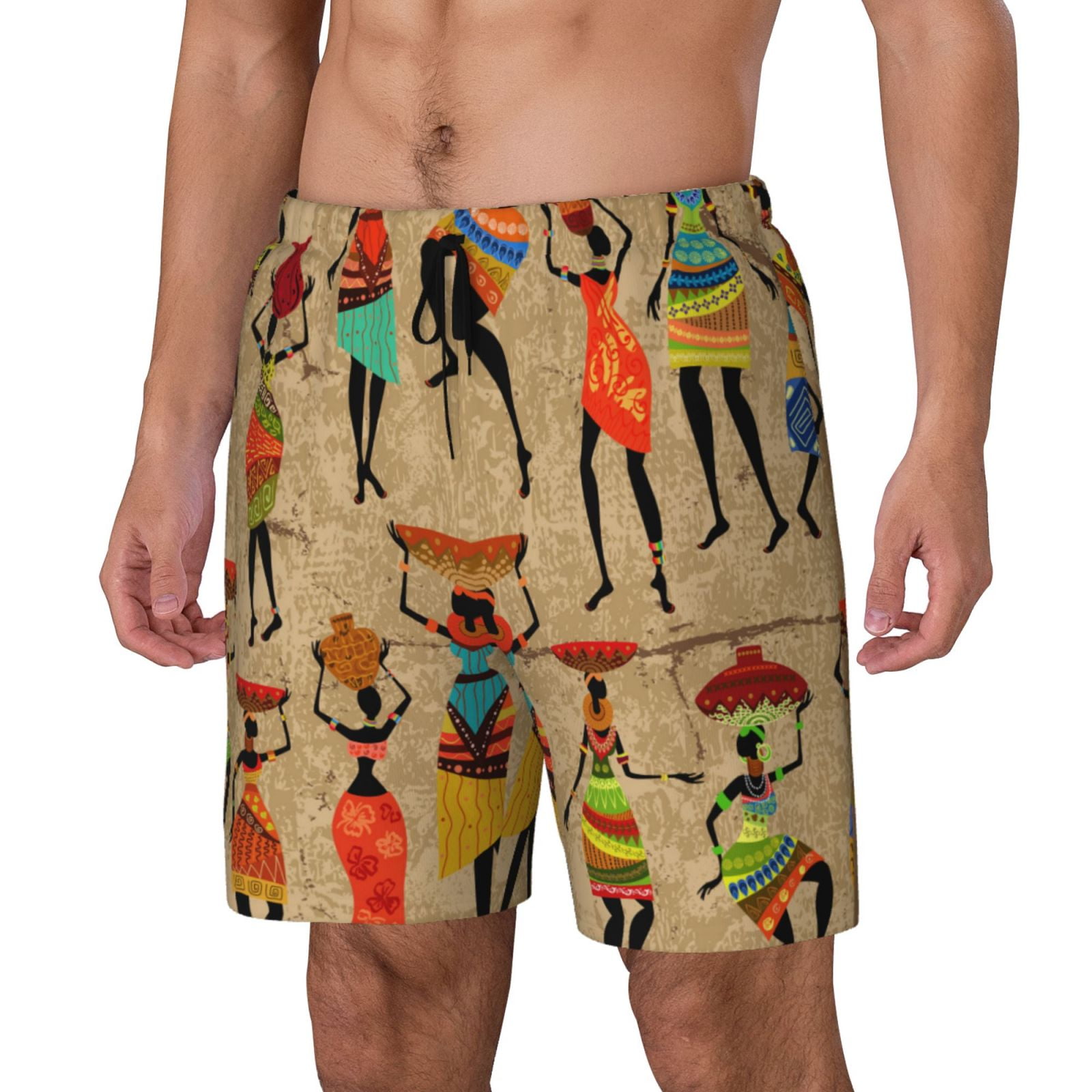 Vsdgher Dancing African Women for Mens Swim Trunks with Compression ...