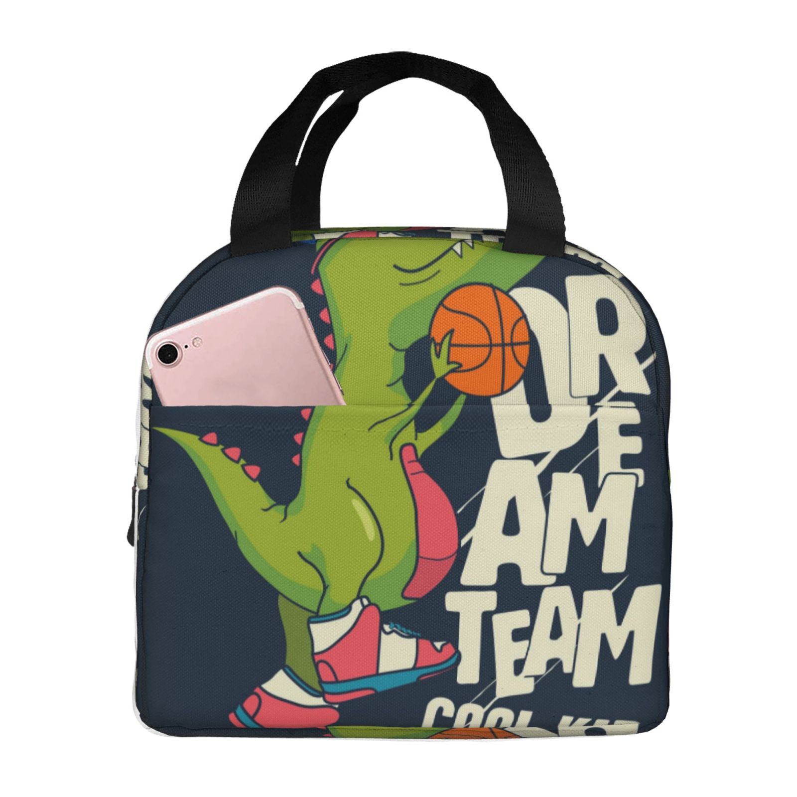 Vsdgher Dinosaur Basketball Player Lunch Bag, Lunch Box for Women Adult ...