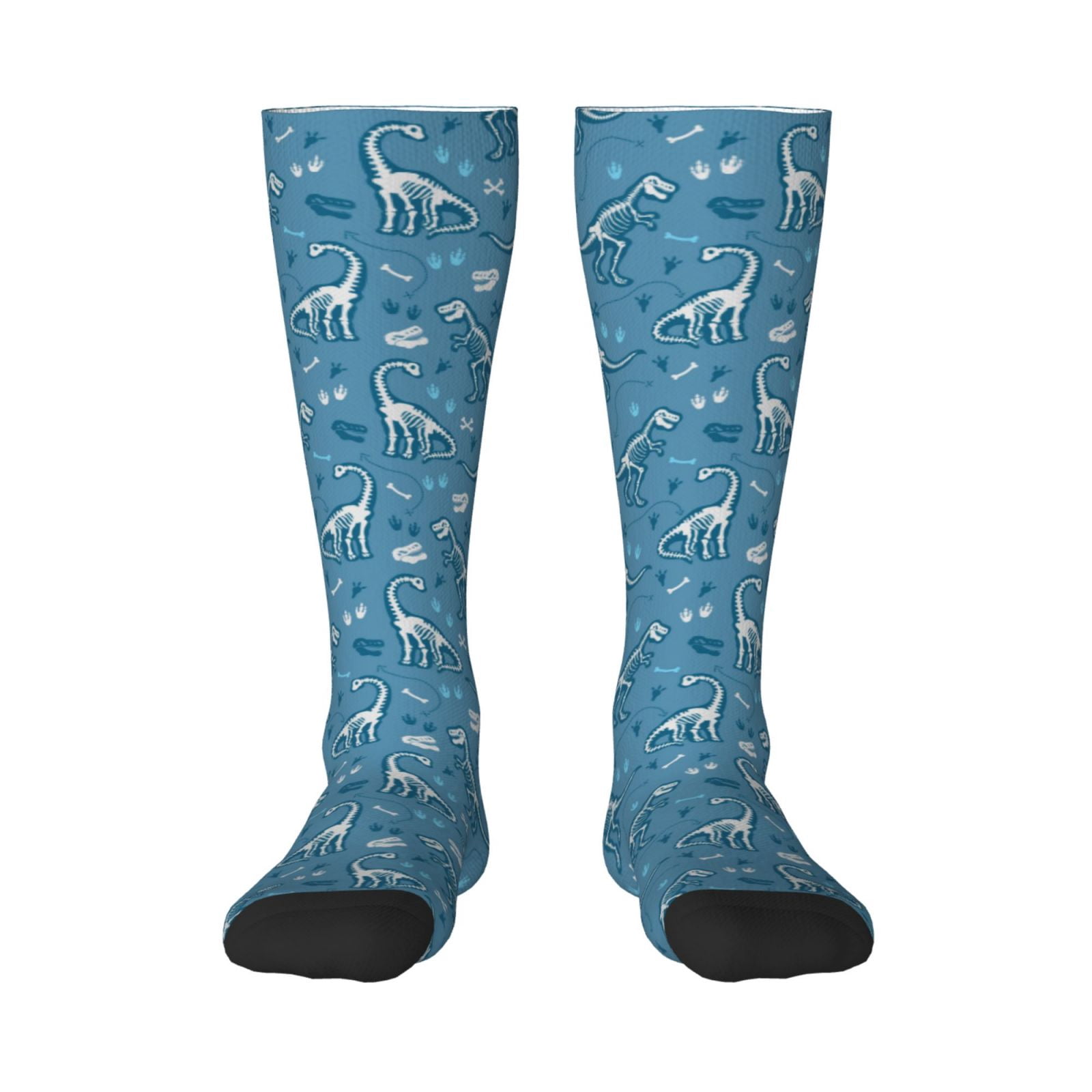 Vsdgher Dinosaur Skull Print Thigh High Socks Extra Long Stretchy Sock ...