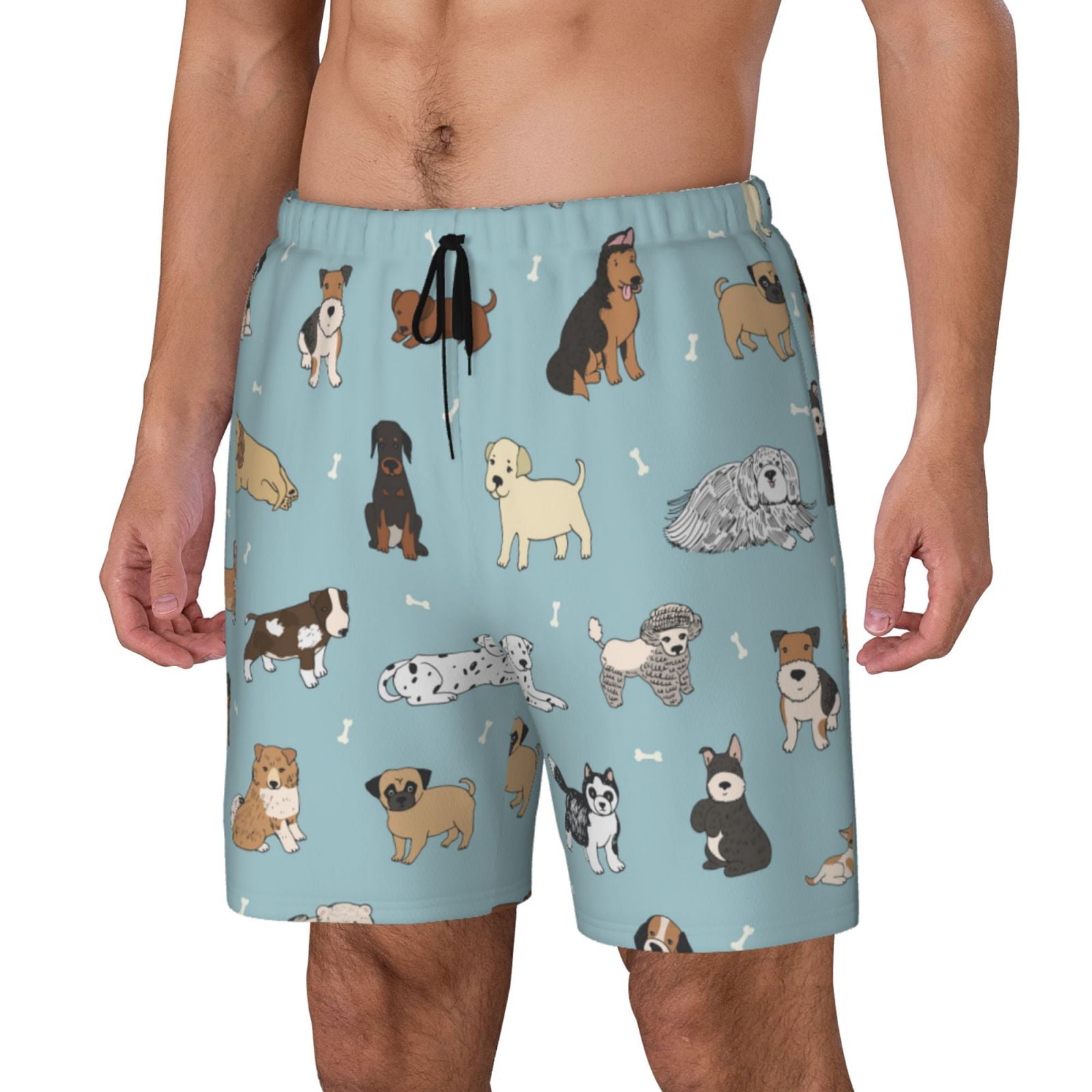 Vsdgher Dog Pets for Mens Swim Trunks with Compression Liner Swim ...