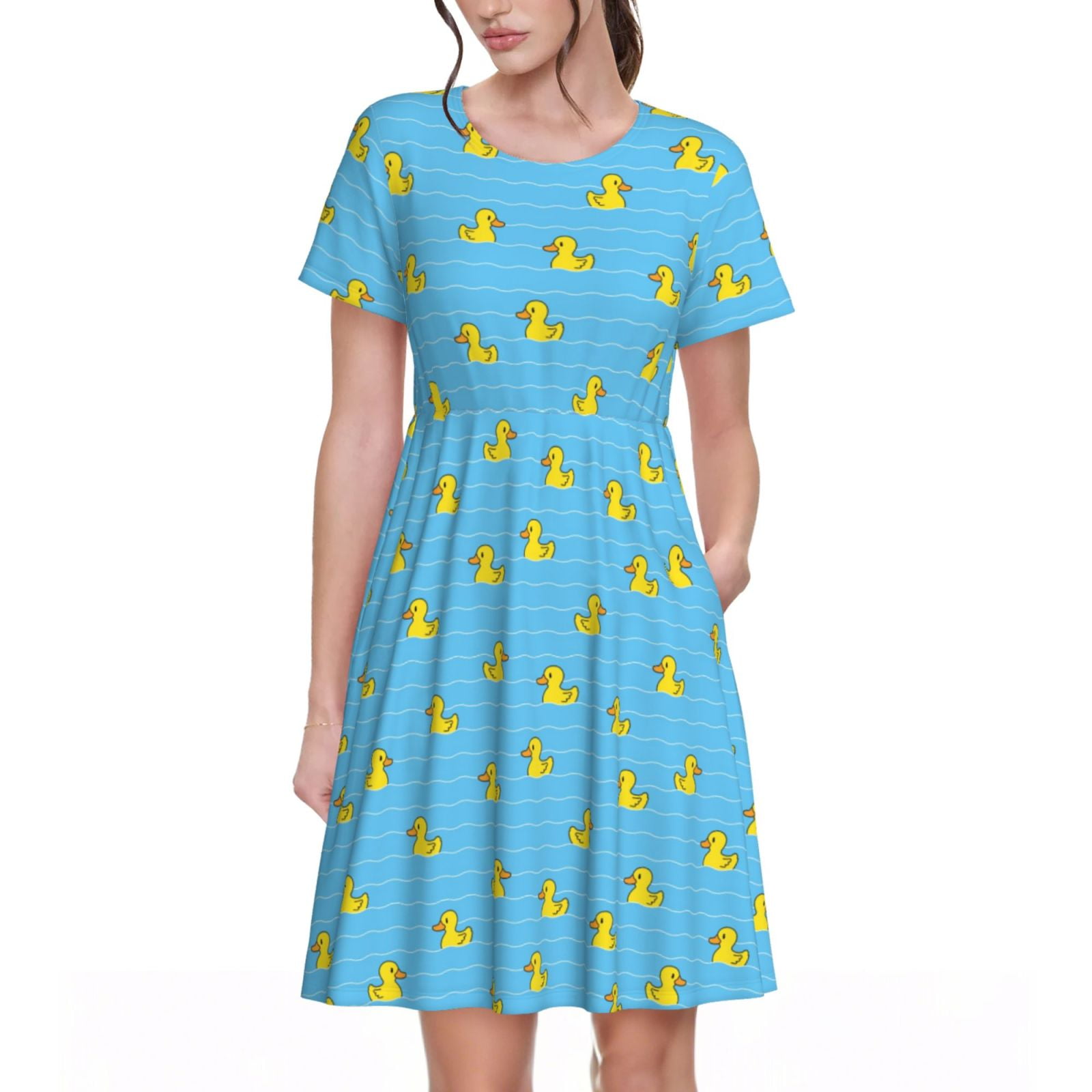 Vsdgher Duck Swimming for Womens Summer 2025 Casual Midi Maxi Dresses ...