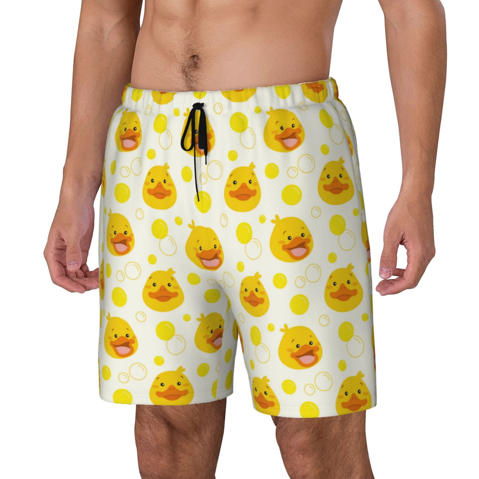 Vsdgher Ducky Cartoon for Mens Swim Trunks with Compression Liner Swim ...