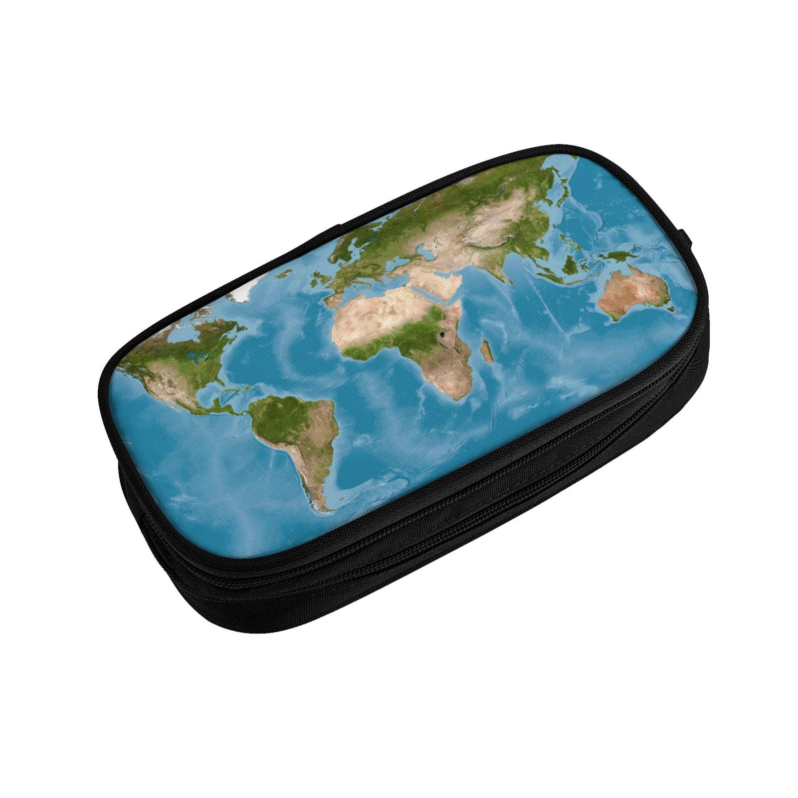 Vsdgher Earth View World Map Print Large Capacity Pencil Case Pouch ...