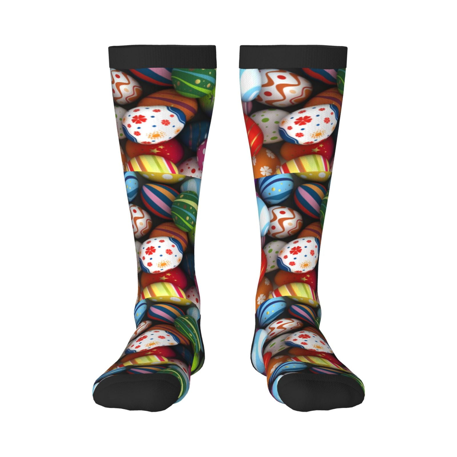 Vsdgher Easter Egg Print Thigh High Socks Extra Long Stretchy Sock ...