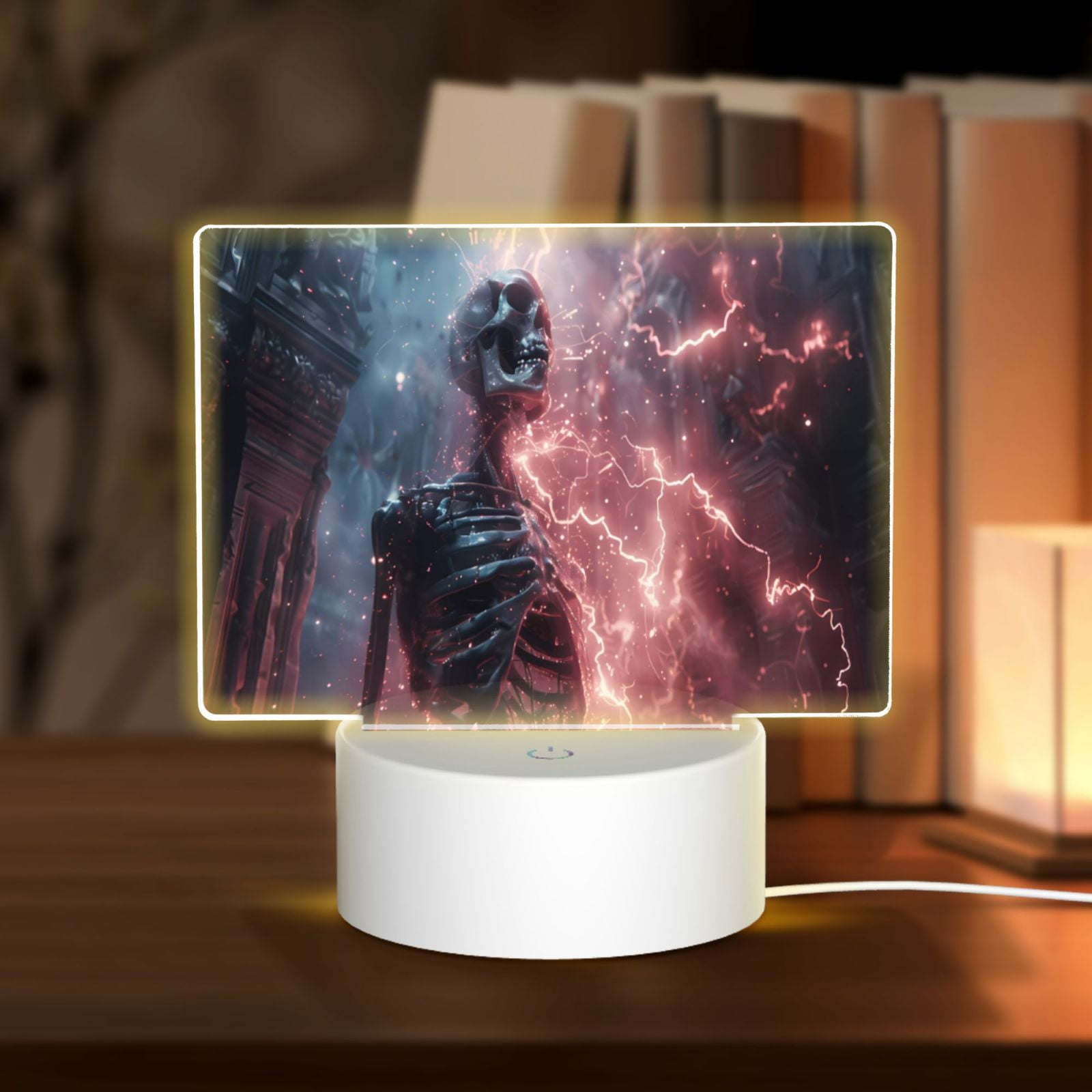 Vsdgher Electric Skeleton Surrealism Rectangular Acrylic Night Light ...
