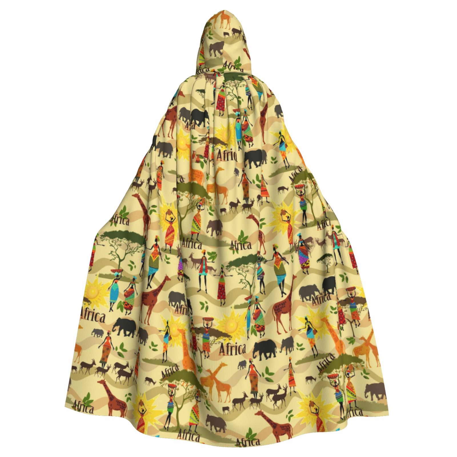 Vsdgher Ethnic African CloakUnisex Full Length Hooded Robe Cloak Long ...