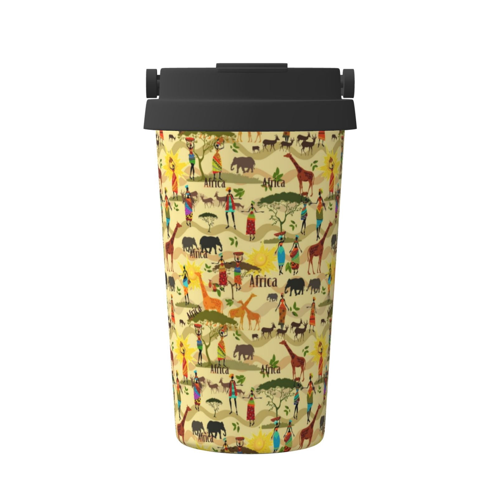 Vsdgher Ethnic African Coffee Mug Pobtable To Stainless Steel Coffee ...
