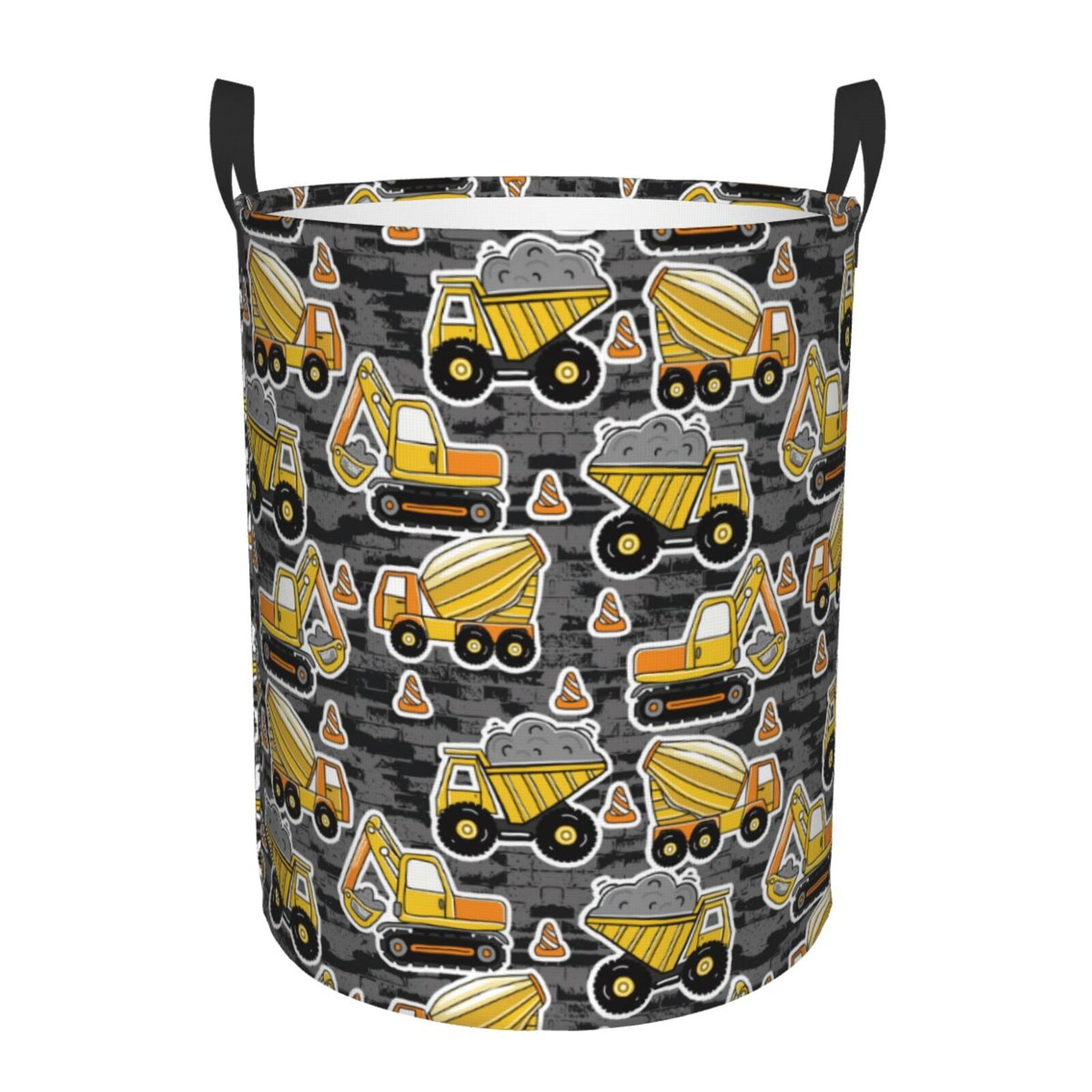 Vsdgher Excavator At Work Waterproof Round Collapsible Large Laundry ...