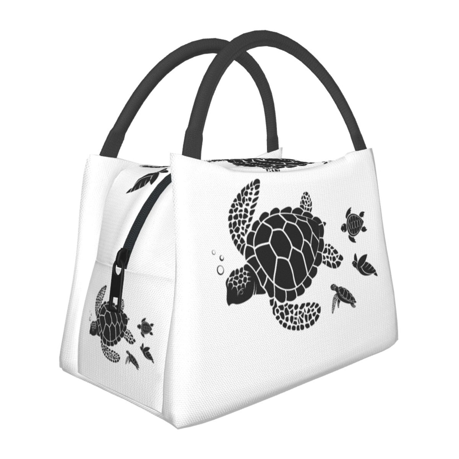 Vsdgher Family Of Sea Turtles Print Insulated Reusable Bags with Sturdy ...
