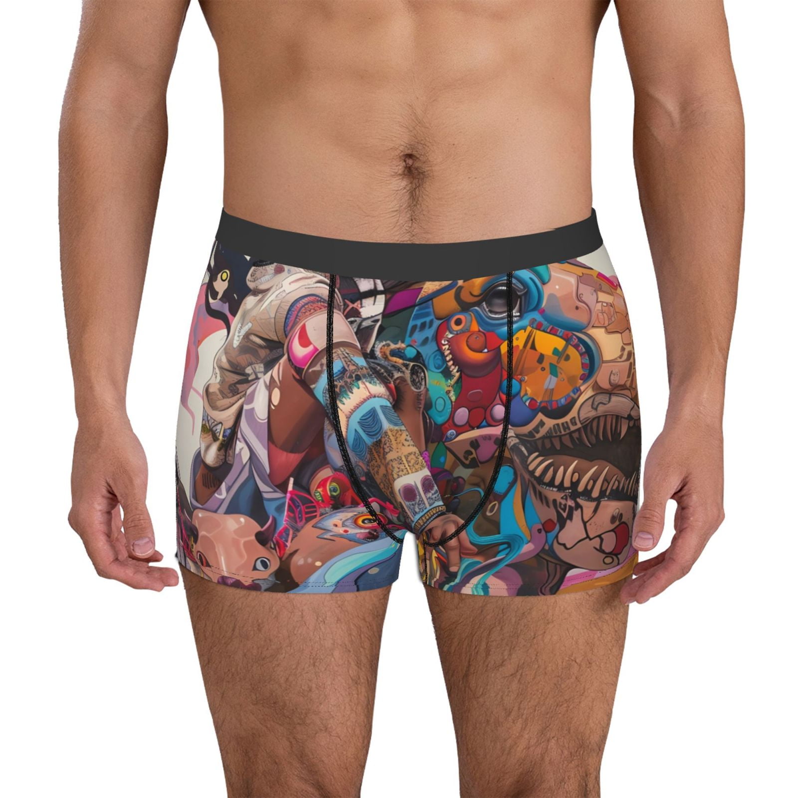 Vsdgher Fantasy Colorful Beast Pattern Men's Boxer Brief Underwear,Soft ...