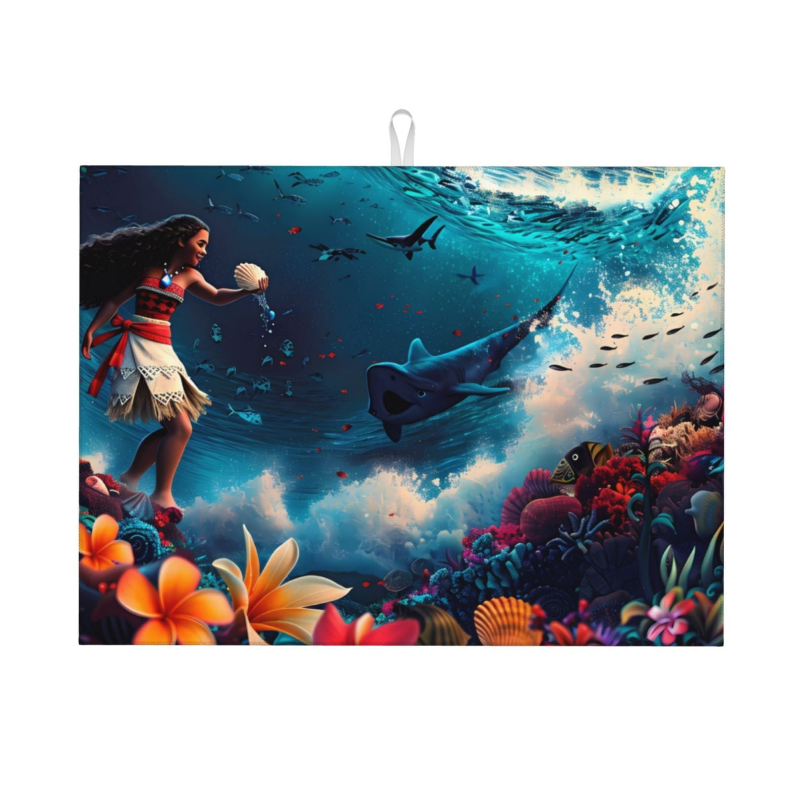 Vsdgher Fantasy Underwater Adventure Dish Drying Mat Super Absorbent ...