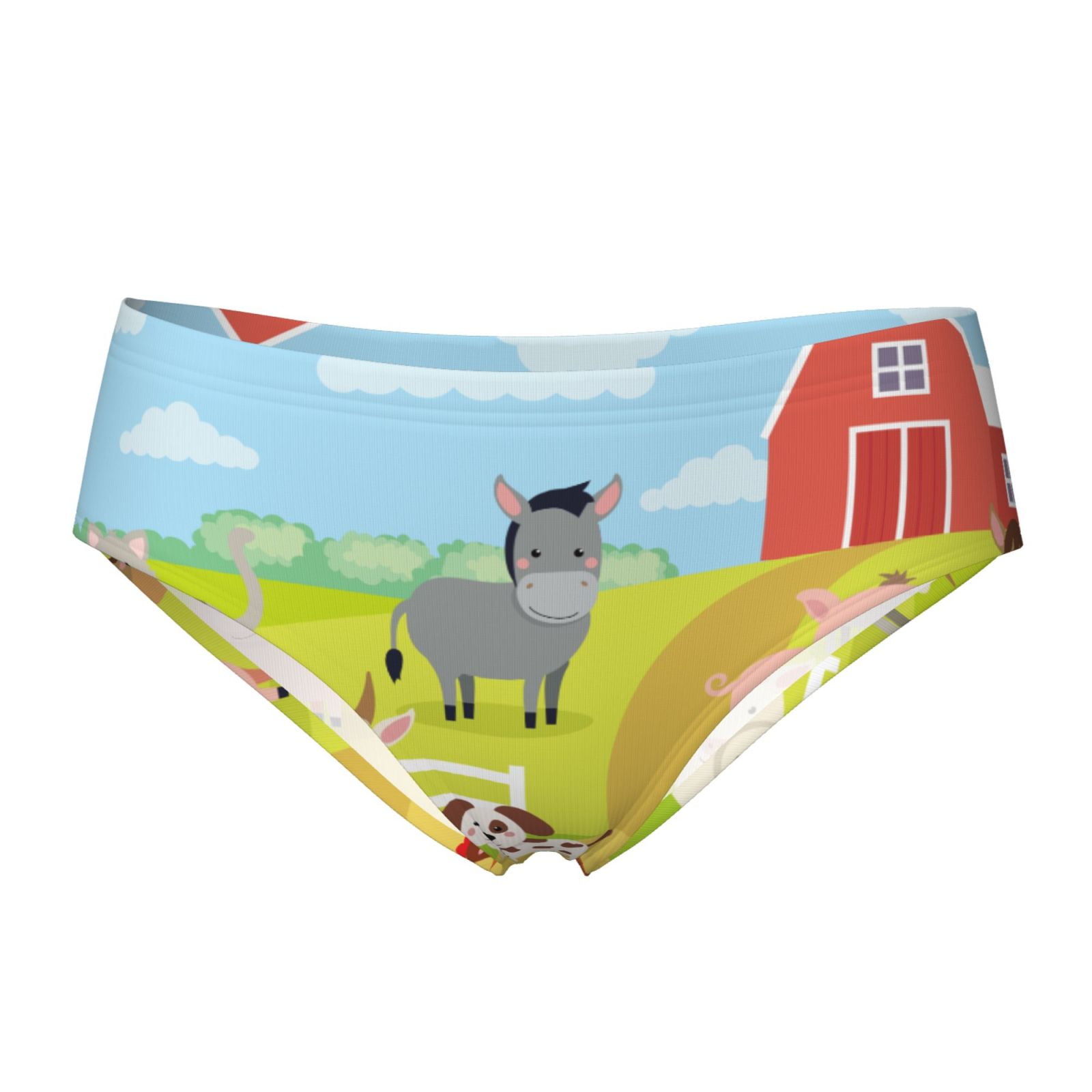 Vsdgher Farm Animals 3 Pattern Women's Underwear Low Waisted Full ...