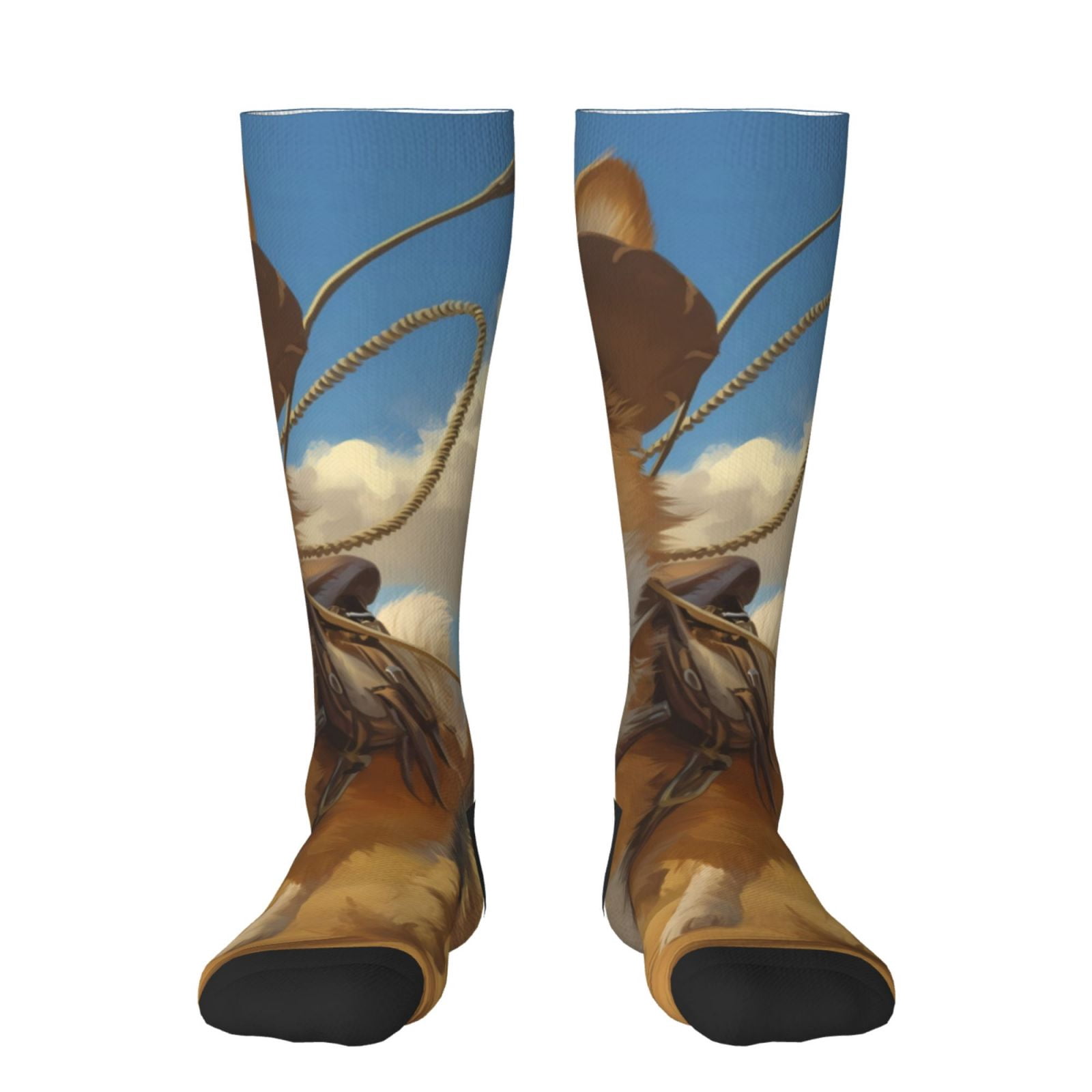 Vsdgher Farm Corgi German Shepherd Print Thigh High Socks Extra Long ...