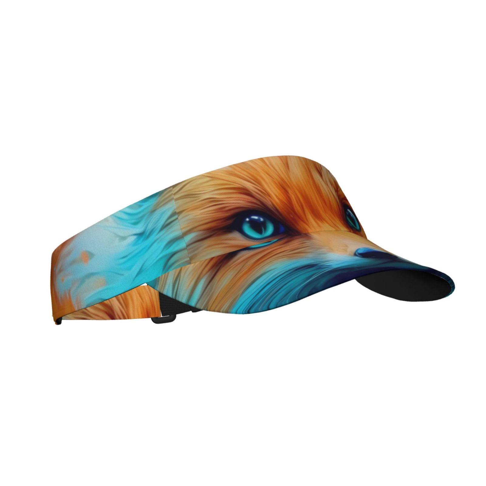 Vsdgher Fiery Red Maple Leaf Fox Print Adult Sunscreen Visor Cap,1 ...