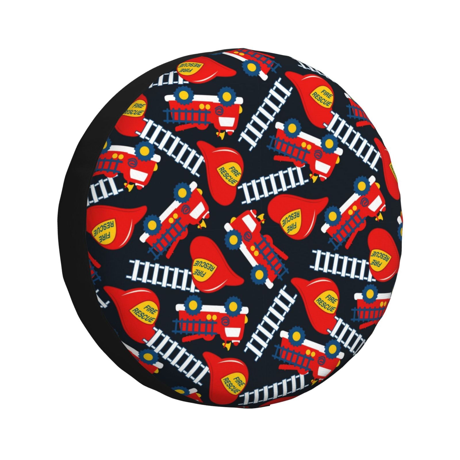 Vsdgher Fire Rescue With Red Helmet And Truck for Spare Tire Cover ...