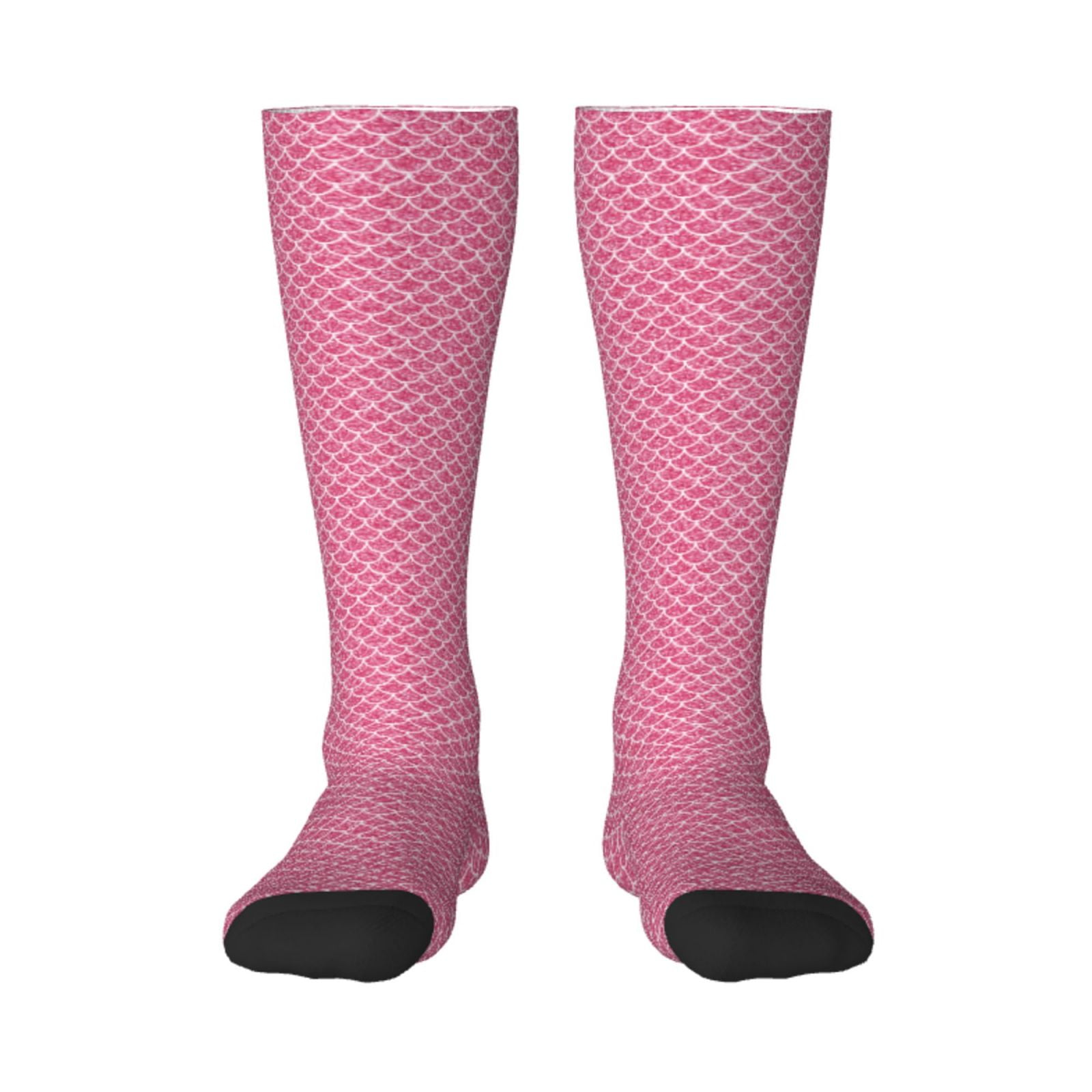 Vsdgher Fish Scales Print Thigh High Socks Extra Long Stretchy Sock ...