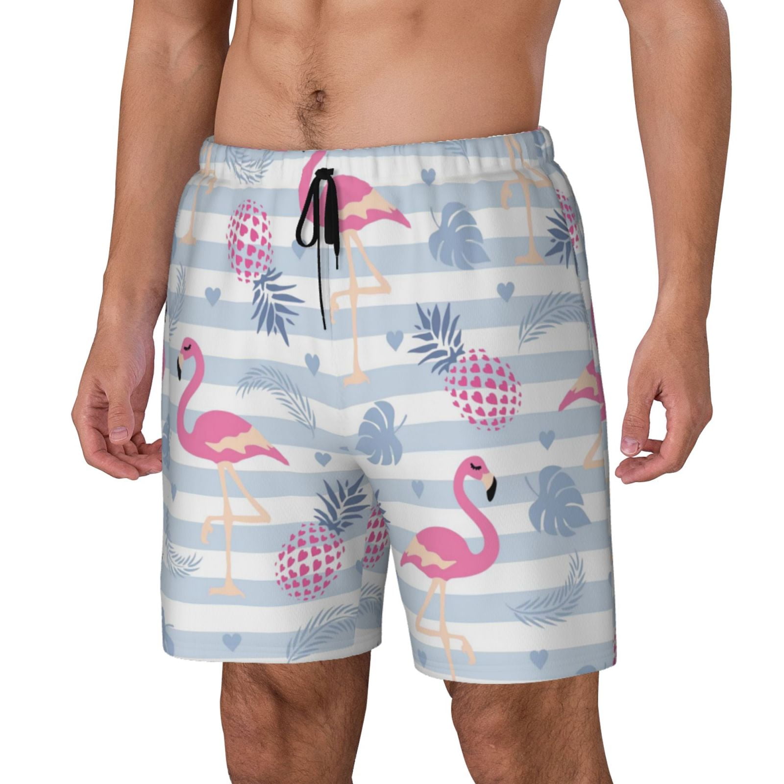 Vsdgher Flamingo and Pineapple for Mens Swim Trunks with Compression ...
