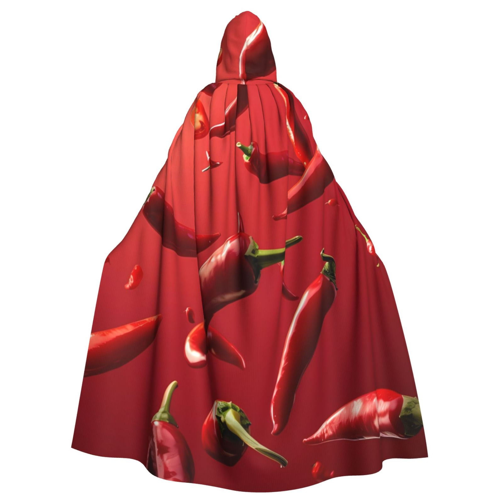 Vsdgher Floating Red Chili Peppers CloakUnisex Full Length Hooded Robe ...