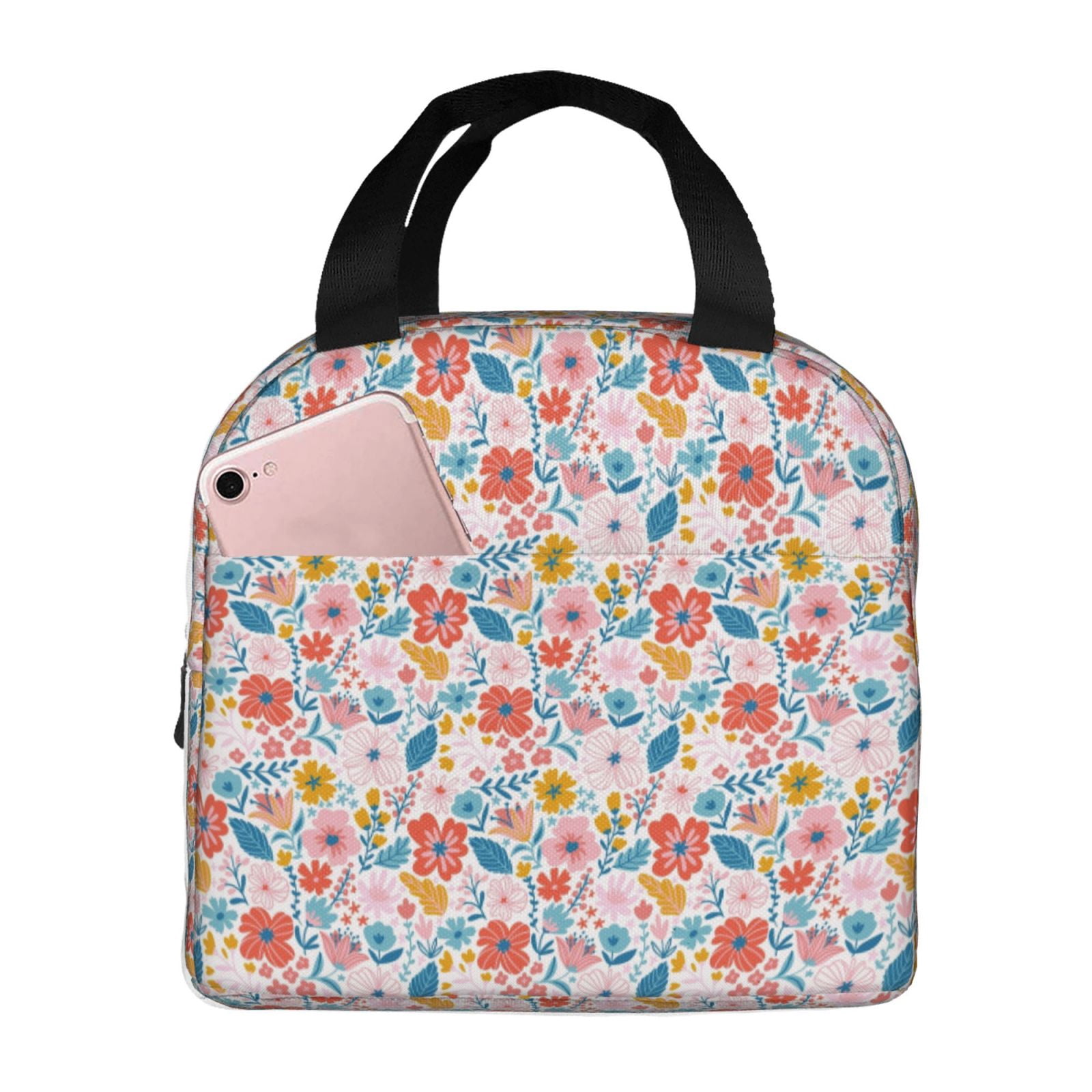 Vsdgher Floral Ditsy Lunch Bag, Lunch Box for Women Adult Men, Lunch ...