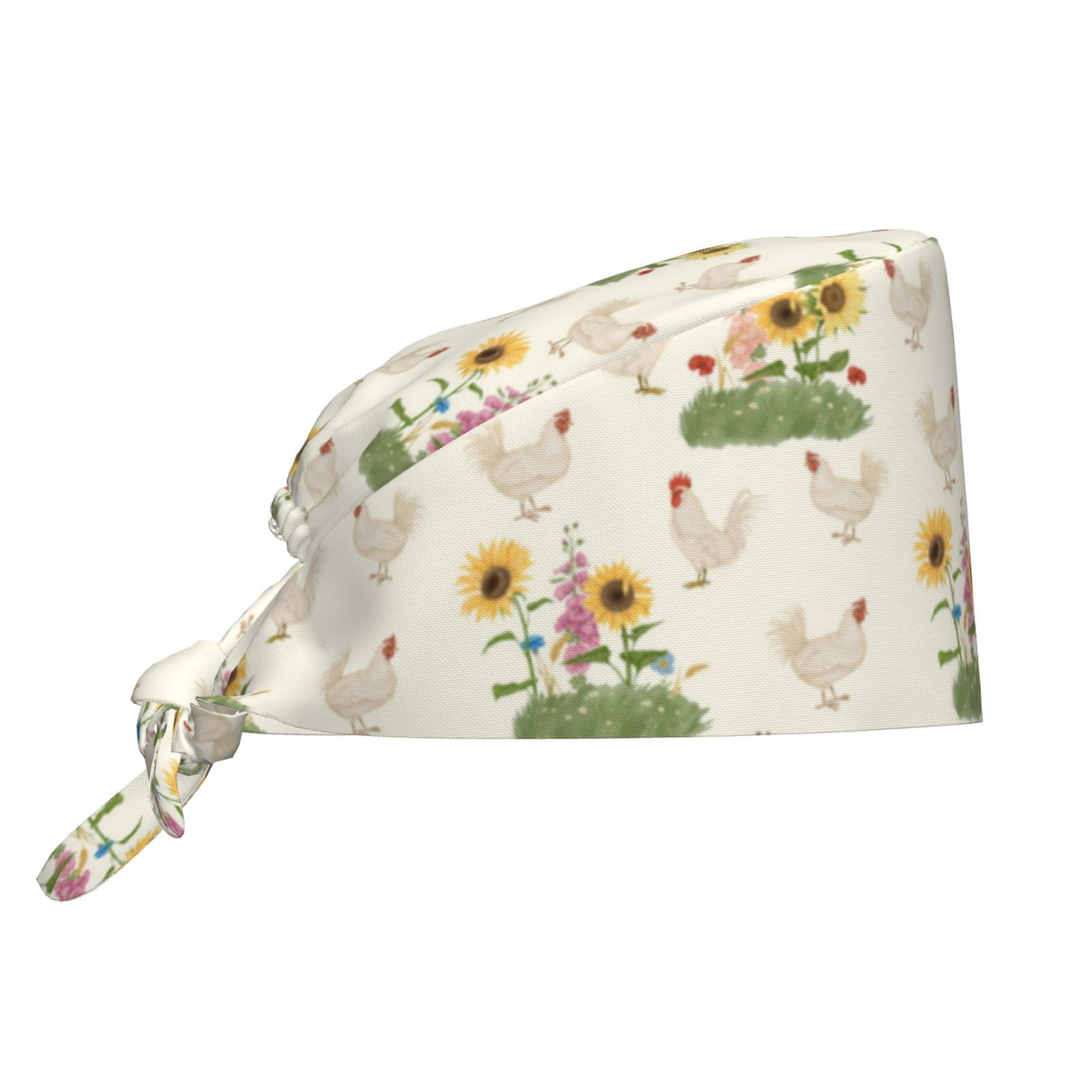 Vsdgher Flowers And Hens Men Women Adjustable Cap Working Hat Tie Back ...