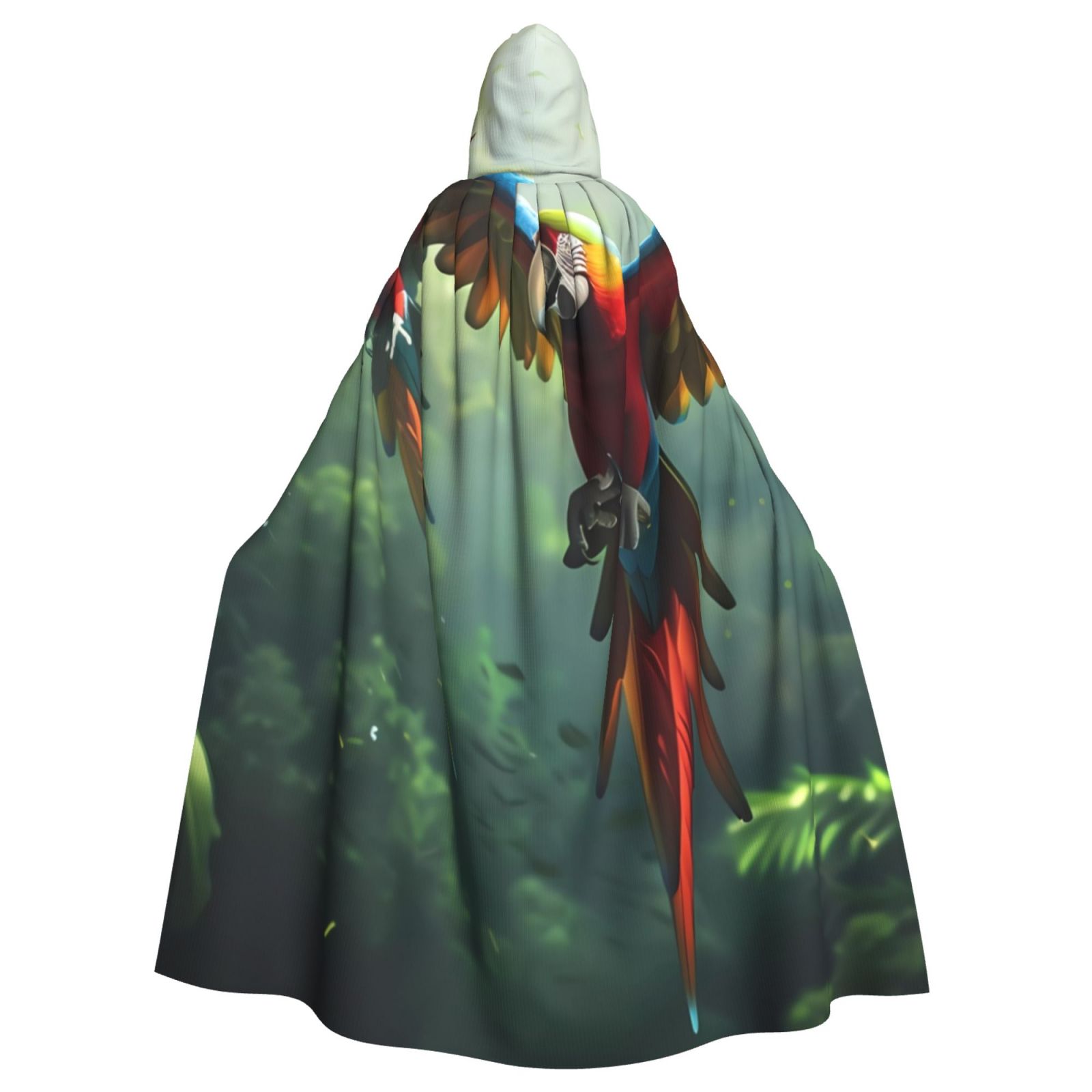 Vsdgher Flying Parrots In Jungle CloakUnisex Full Length Hooded Robe ...
