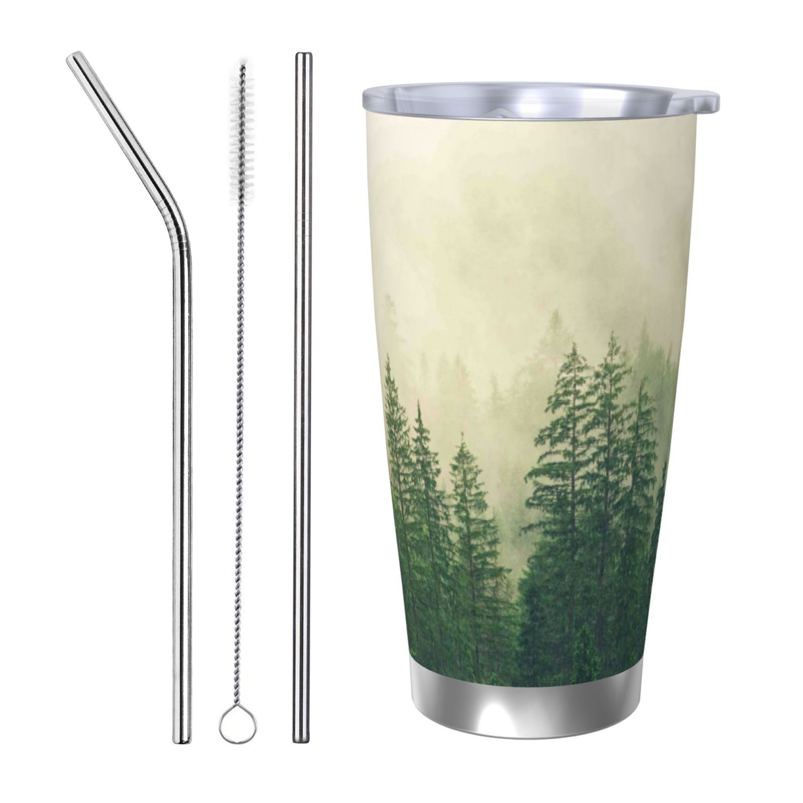 Vsdgher Fog Forest 20 Oz Stainless Steel Vacuum Insulated, Travel Mug ...