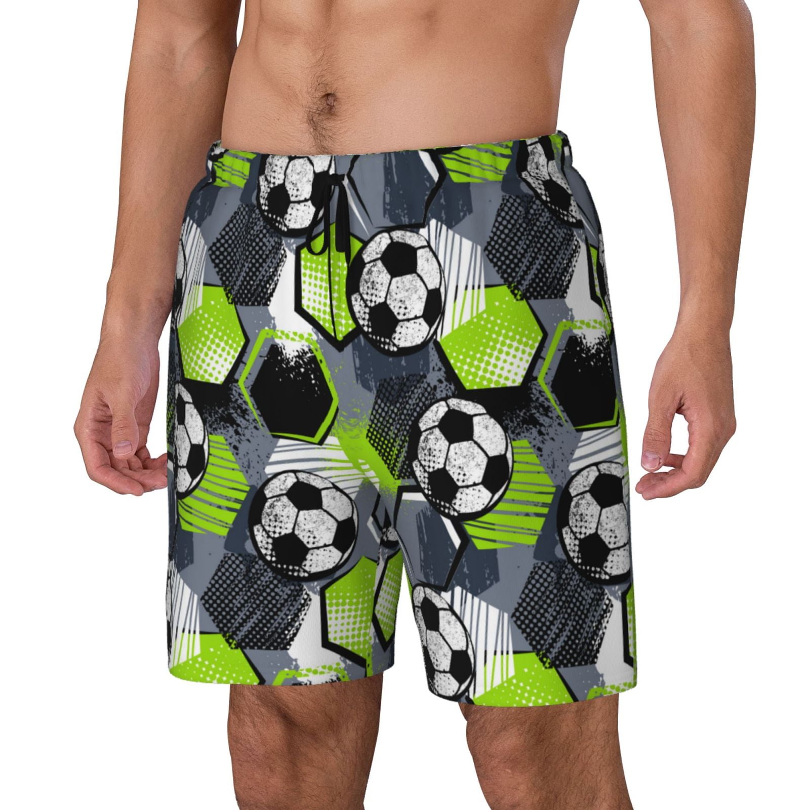 Vsdgher Football for Mens Swim Trunks with Compression Liner Swim ...