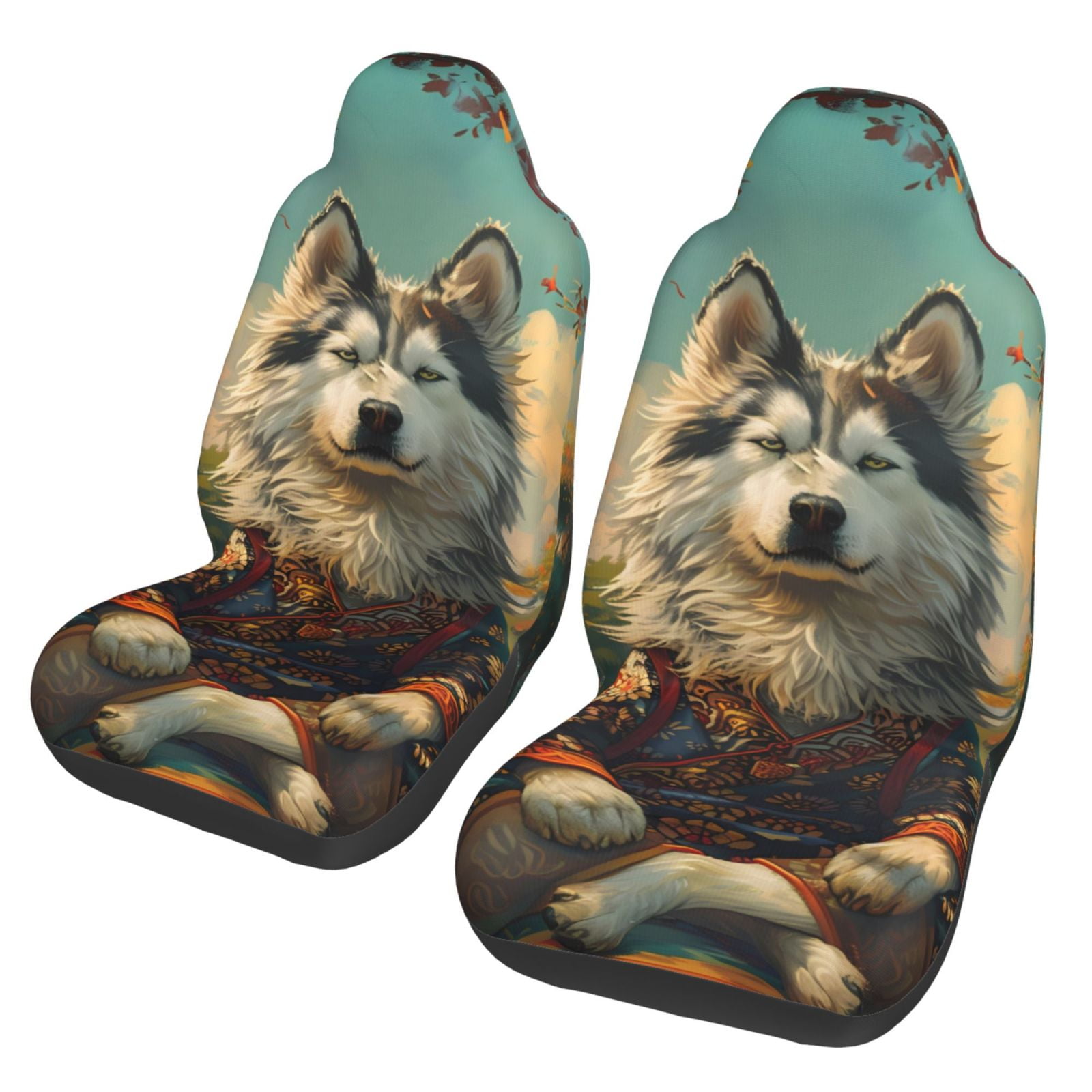 Vsdgher Forest Maple Leaf Husky Automotive Seat Covers for Cars Trucks ...