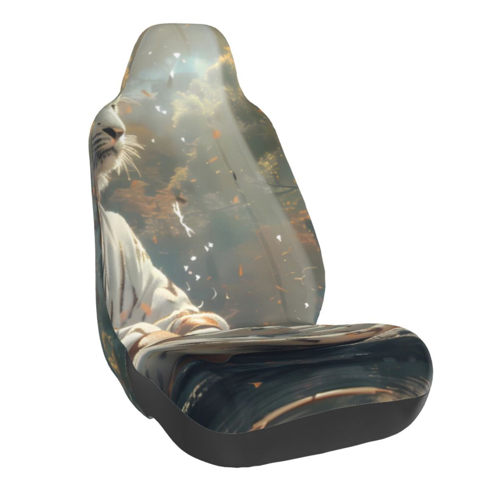 Vsdgher Forest Meditating White Tiger for Automotive Seat Covers for ...