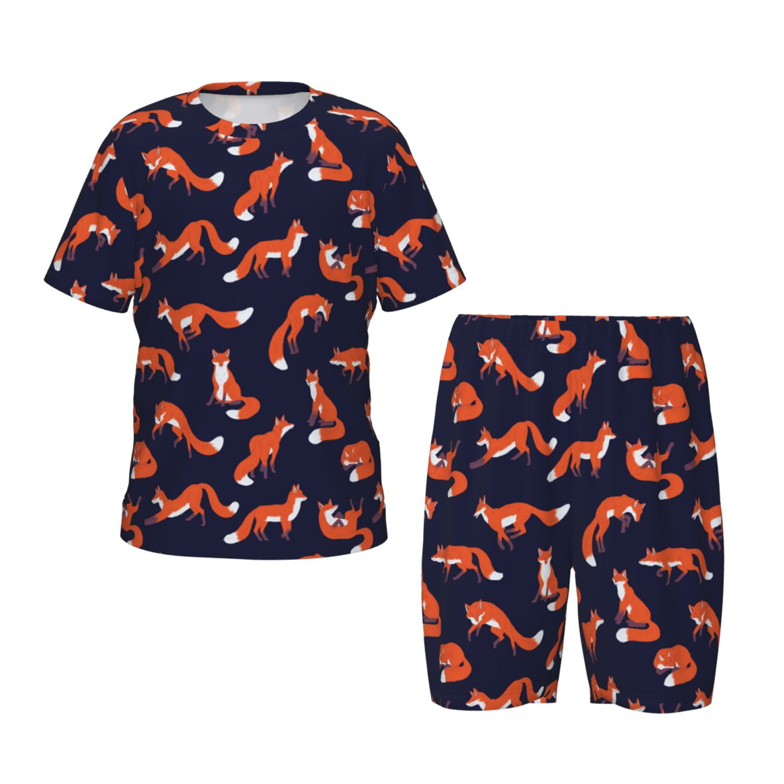 Vsdgher Foxes In Different Poses for Kids Short Sleeve Pajamas Kids ...