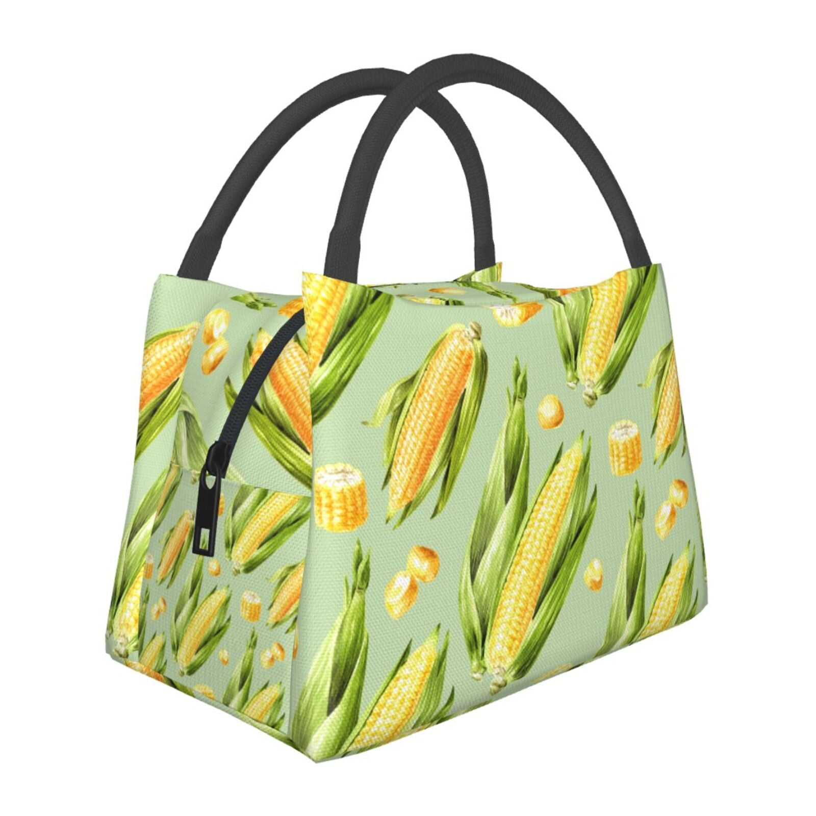 Vsdgher Fresh Sweet Corn Print Insulated Reusable Bags with Sturdy ...